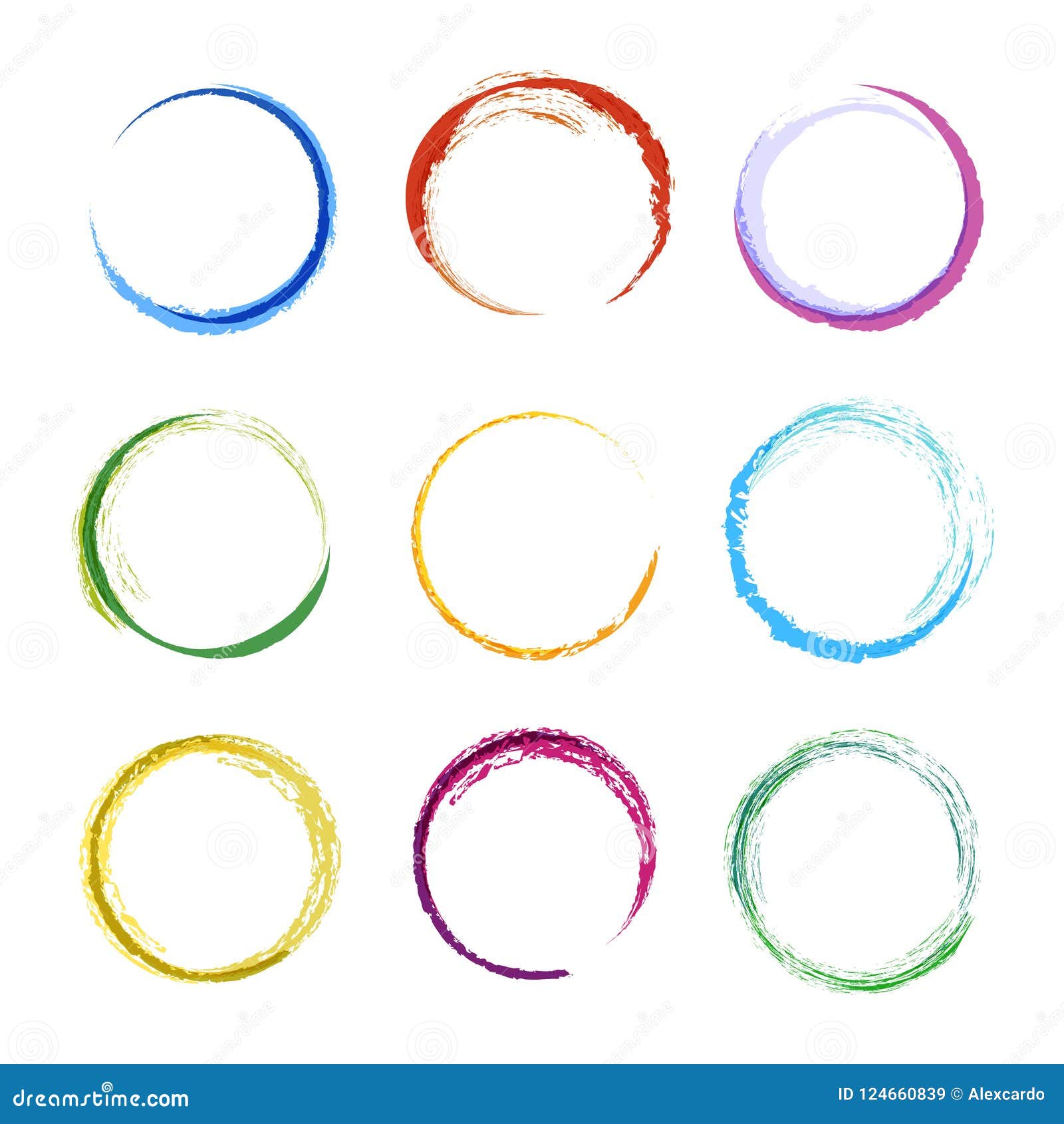 Colored Circle Shapes. Abstract Round Frames for Text Stock Vector ...