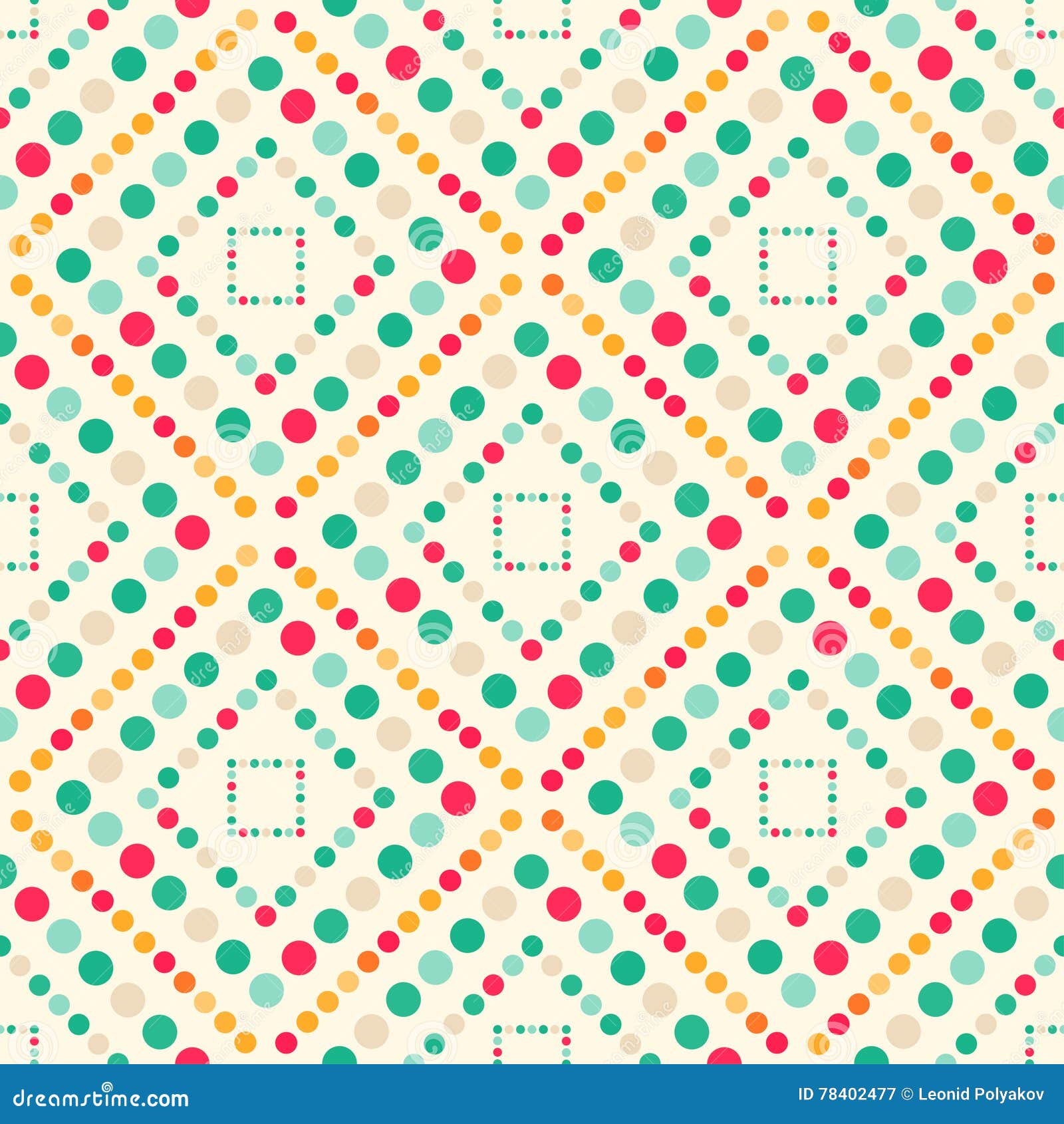 Colored Circles Big and Small Geometric Seamless Pattern Stock Vector ...