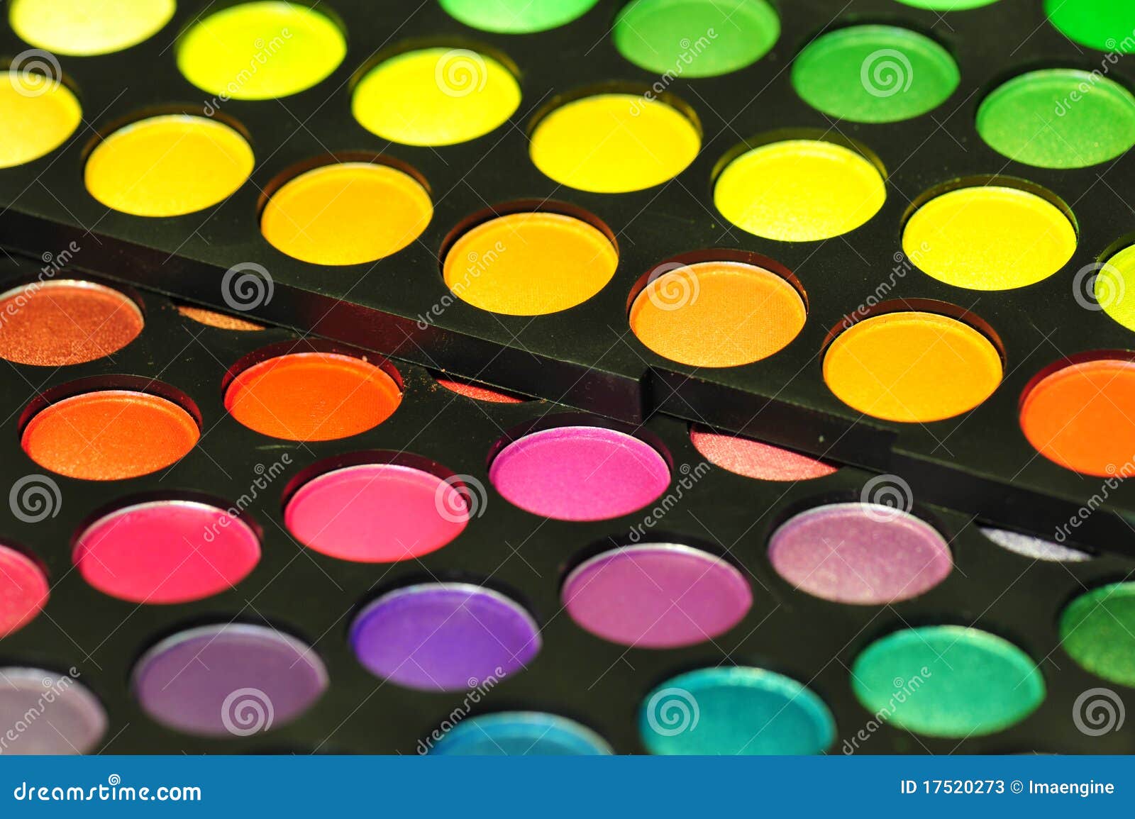 Colored Circles of Eye Makeup Stock Image - Image of bright, body: 17520273