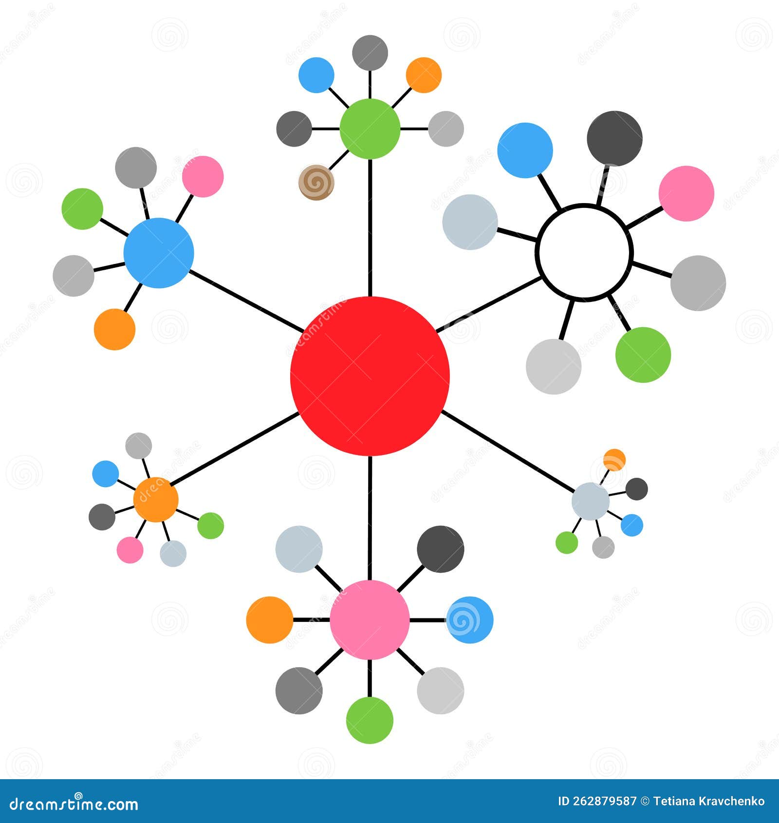 Colored Circles Lines Graph. Icon for Concept Design. Progress Bar ...