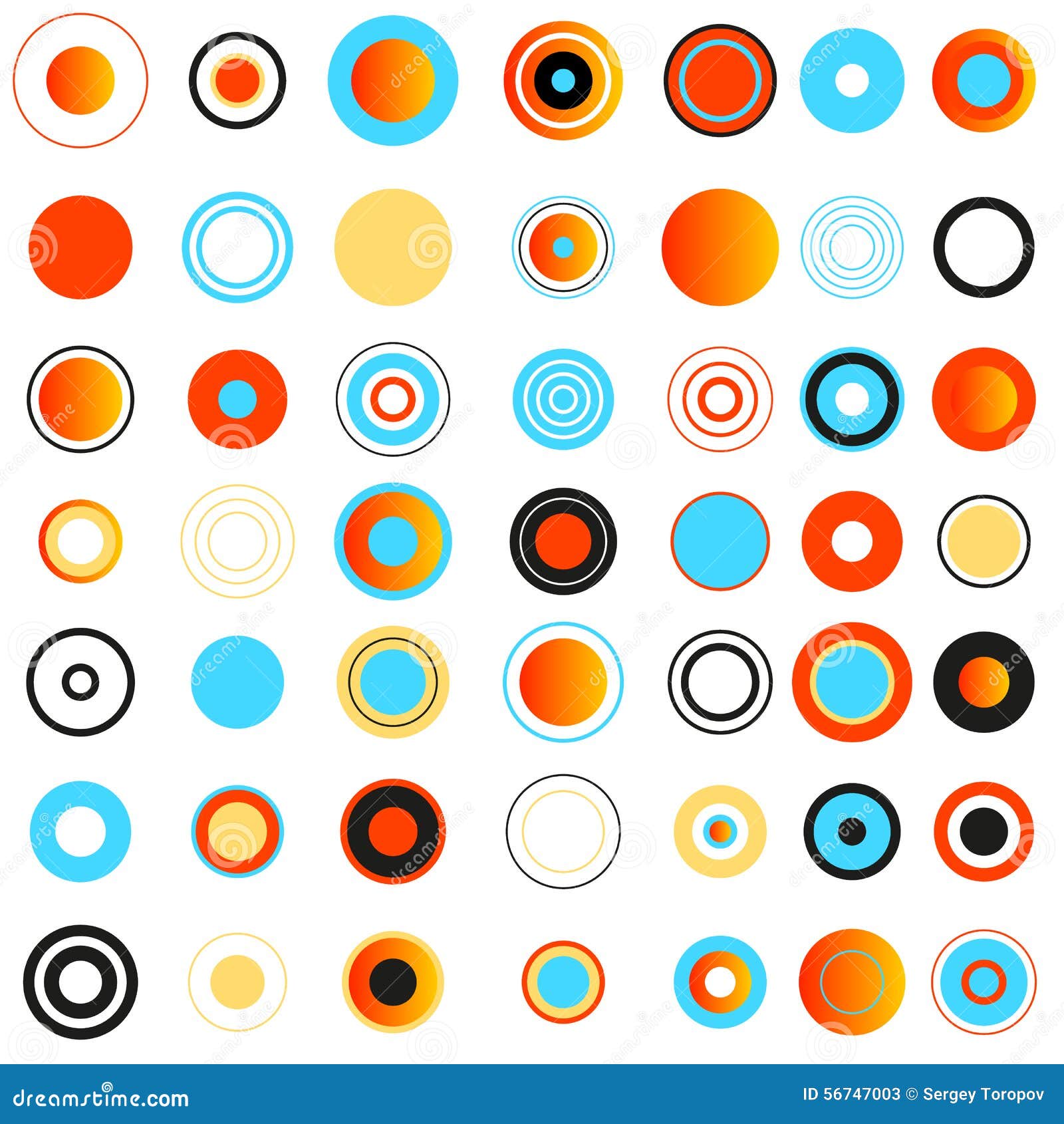Colored Circles. Set of Design Elements Stock Vector - Illustration of ...