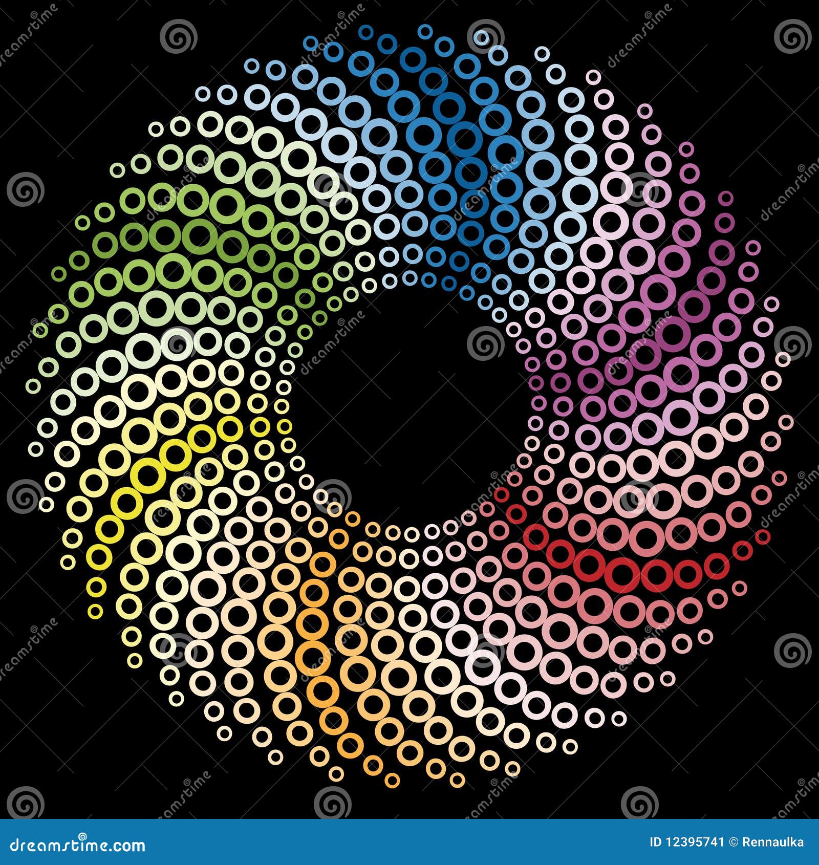 Colored circular design stock vector. Illustration of graphic - 12395741