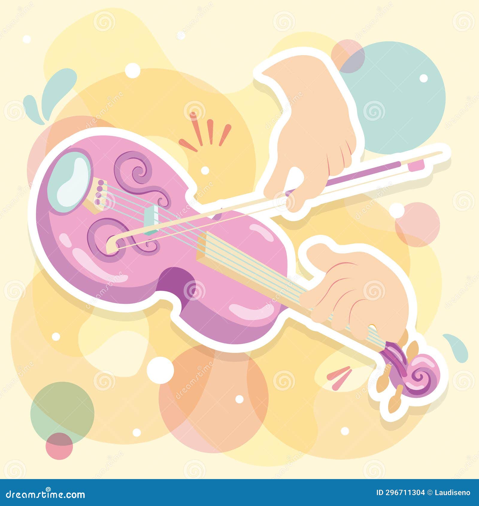 Colored Classical Music Style Concept Background Vector Stock ...