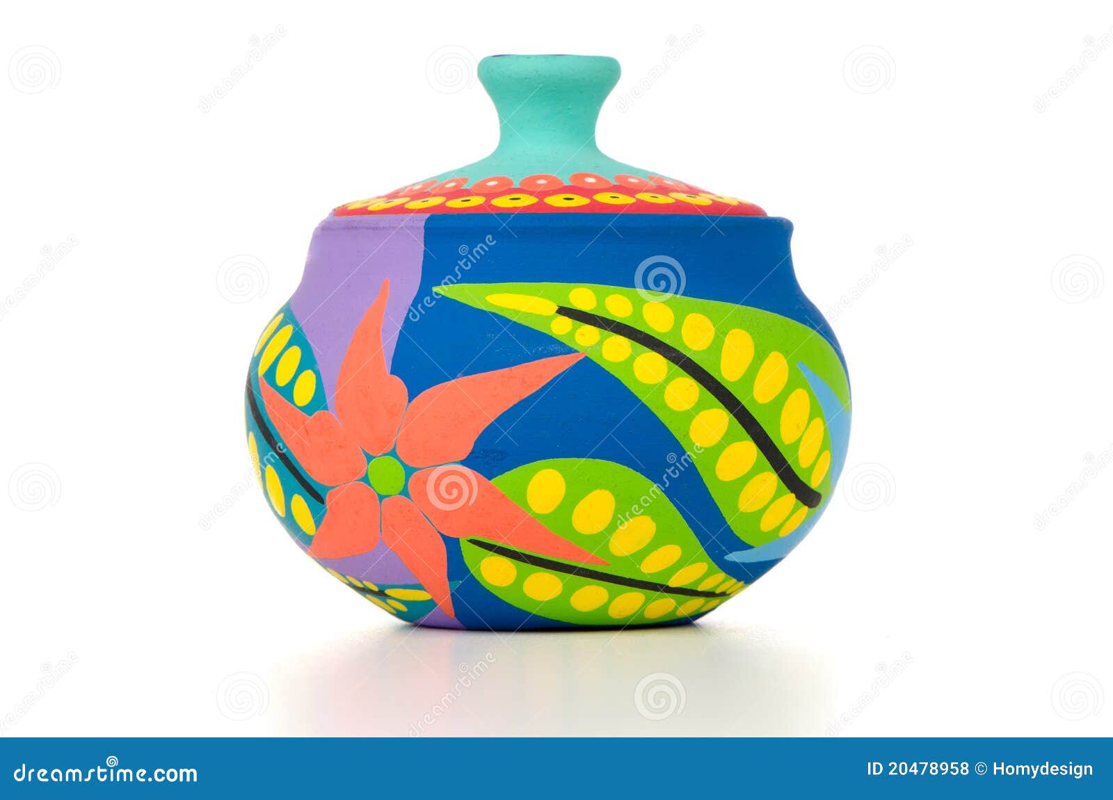 Colored clay pot stock photo. Image of ceramics, decorative - 20478958