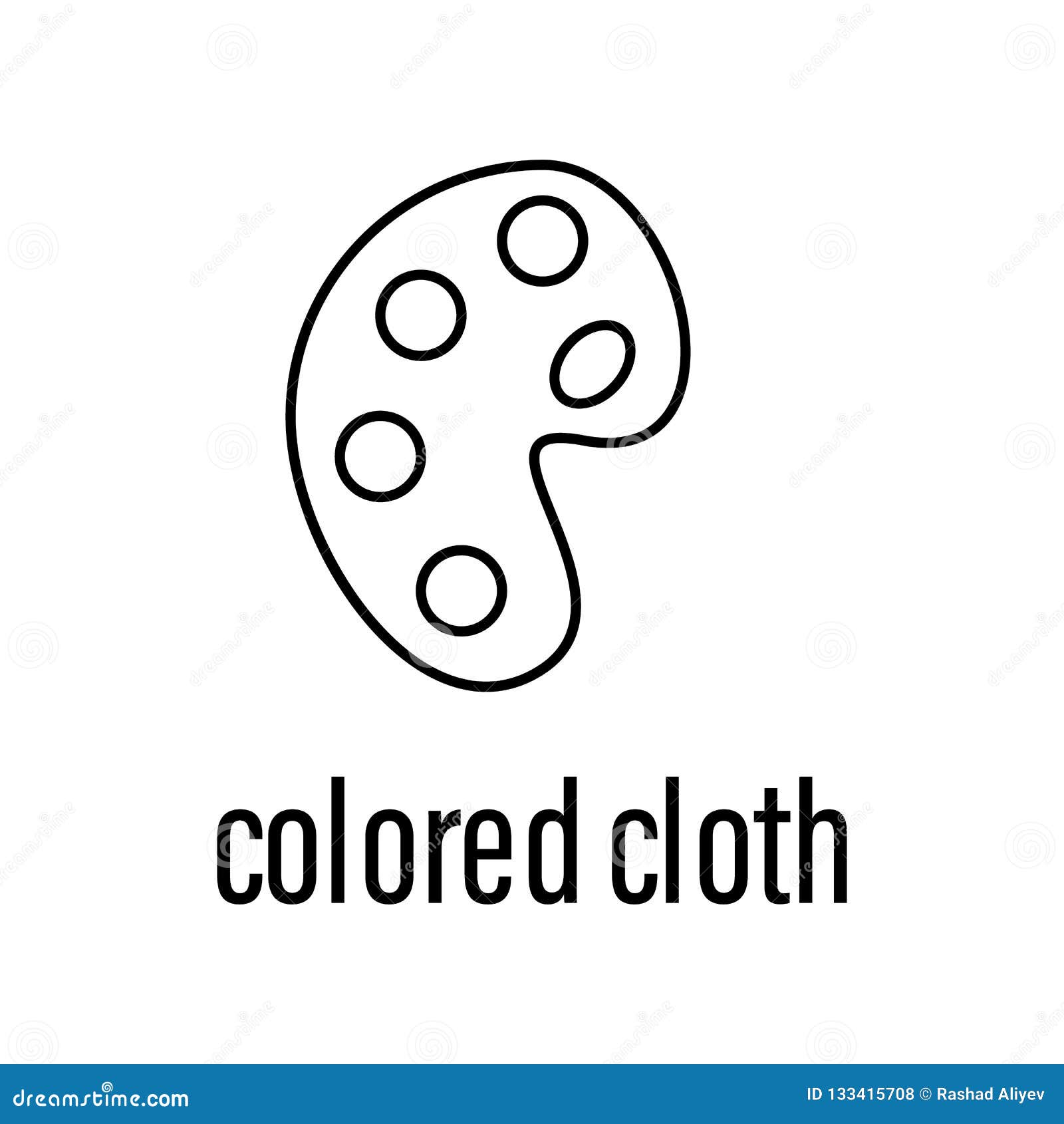 Colored Cloth Icon. Element of Raw Material with Description Icon for ...