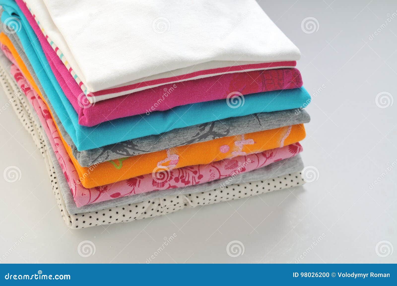 Colored Clothes on a White Background Stock Photo - Image of clothes ...