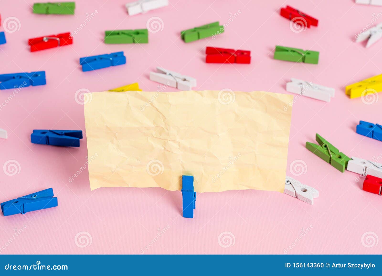 Colored Clothespin Placed Around the Empty Rectangle Square Shaped ...