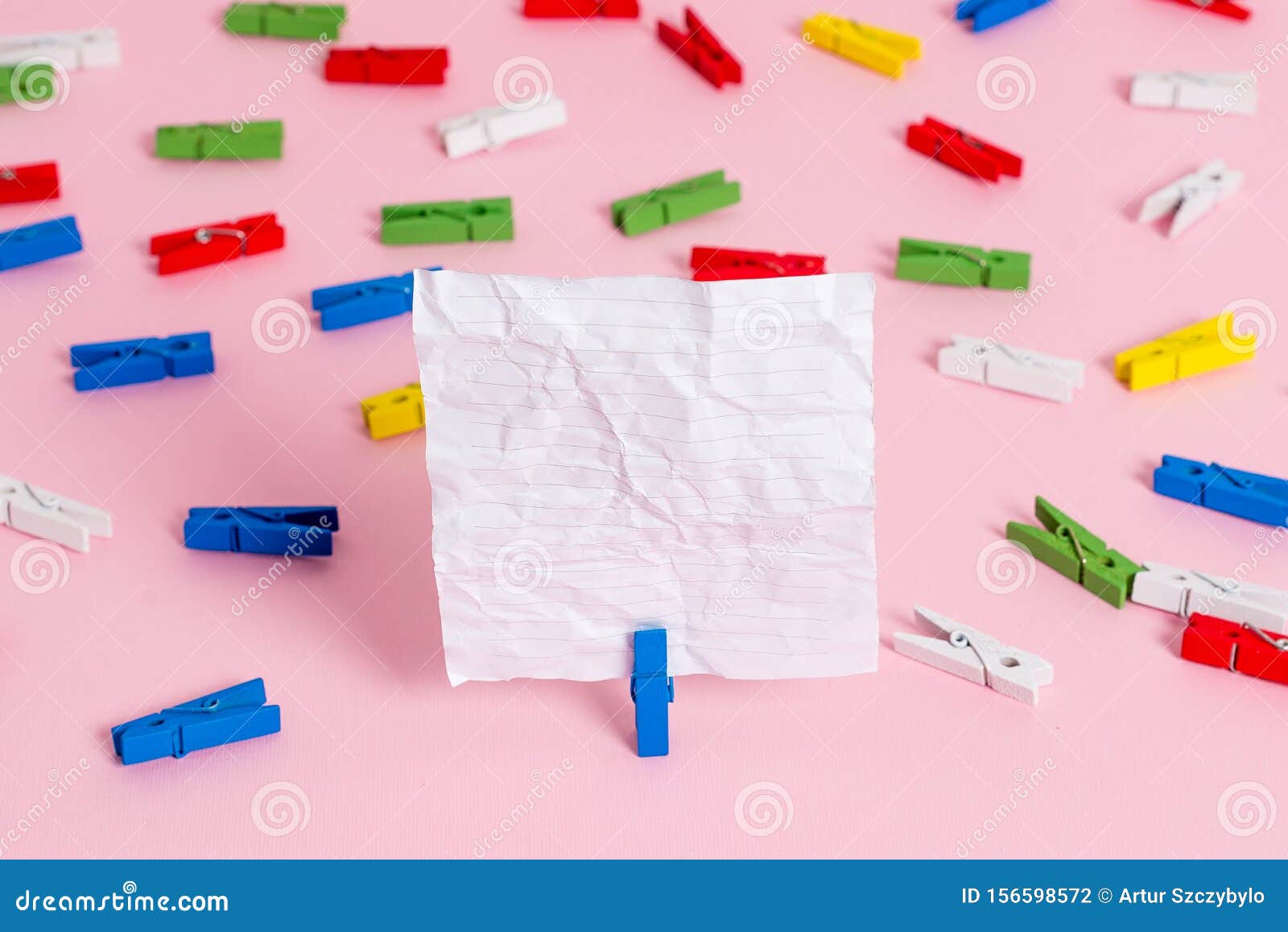 Colored Clothespin Placed Around the Empty Rectangle Square Shaped ...