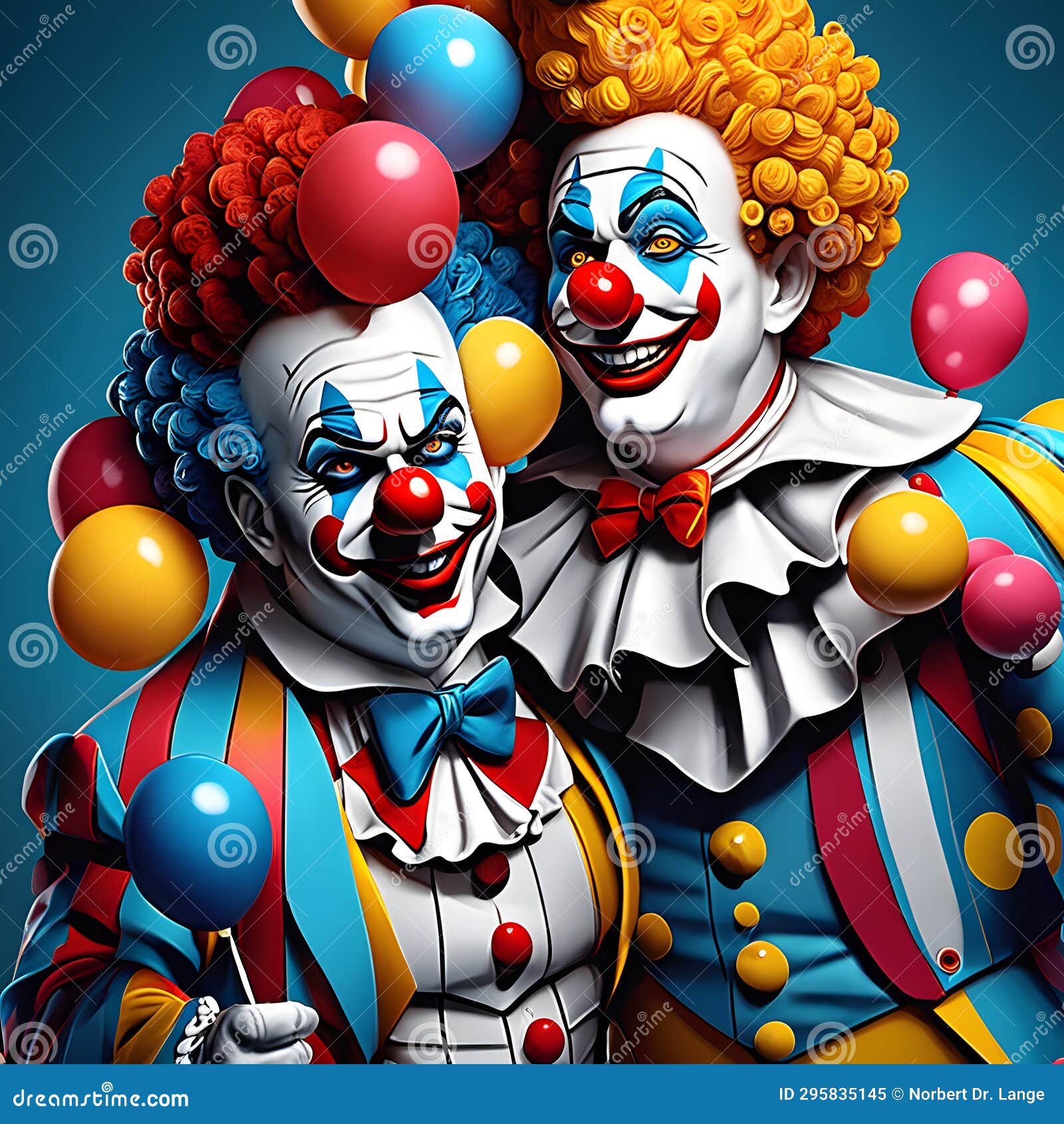 Colored Clown, AI-generatet Stock Illustration - Illustration of laugh ...