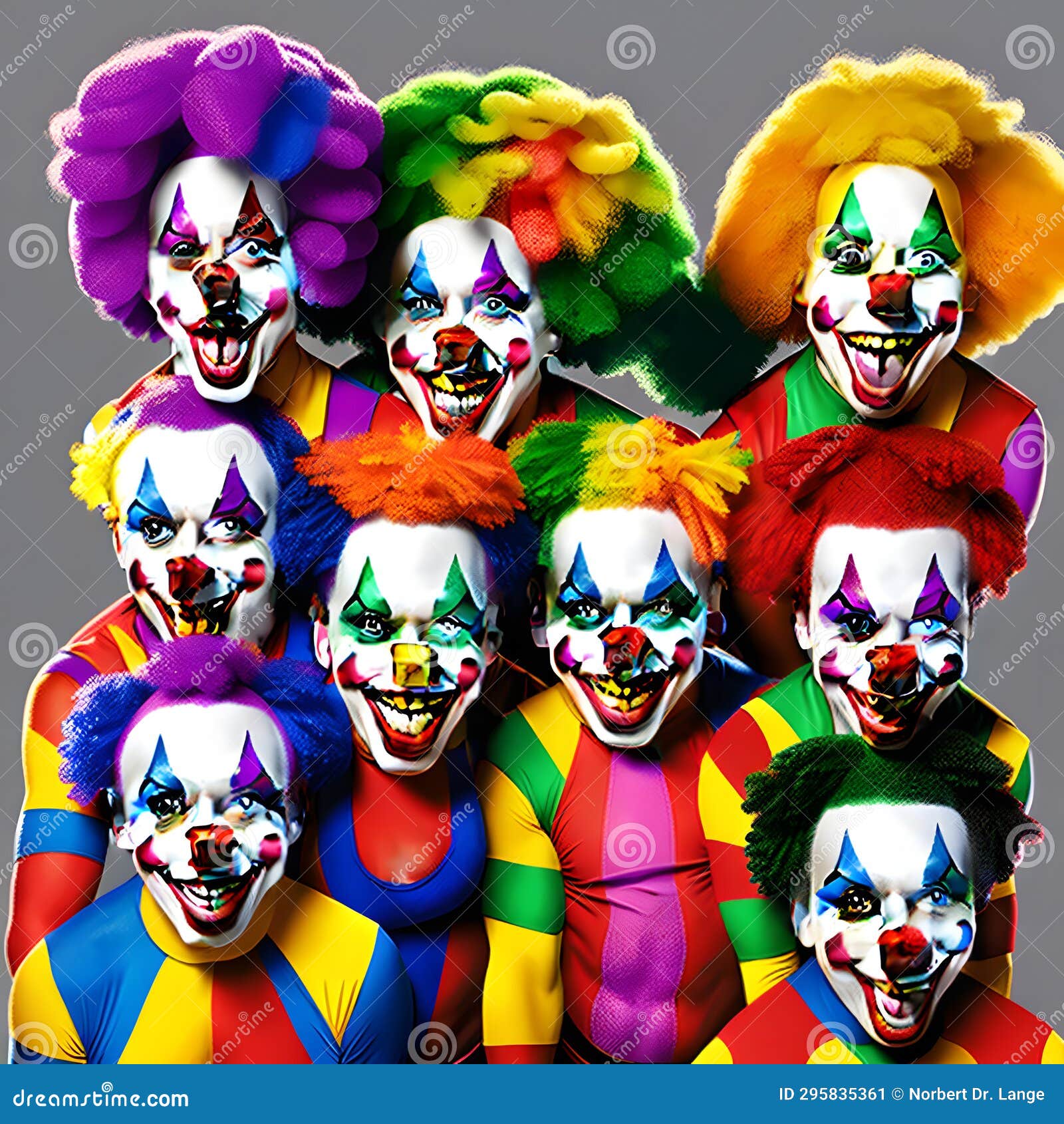 Colored Clown, AI-generatet Stock Image - Image of colored, amusing ...