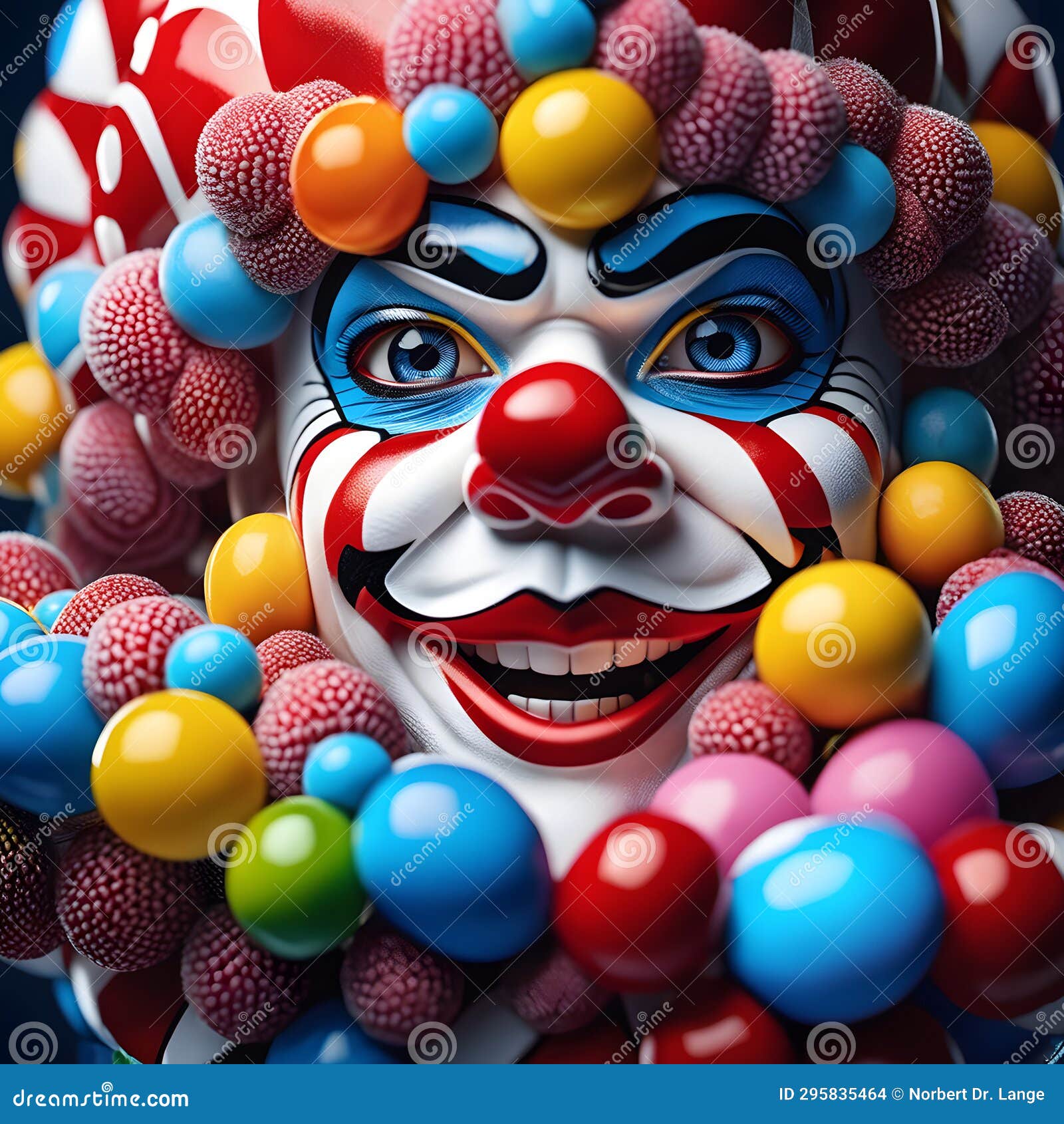 Colored Clown, AI-generatet Stock Photo - Image of humor, making: 295835464