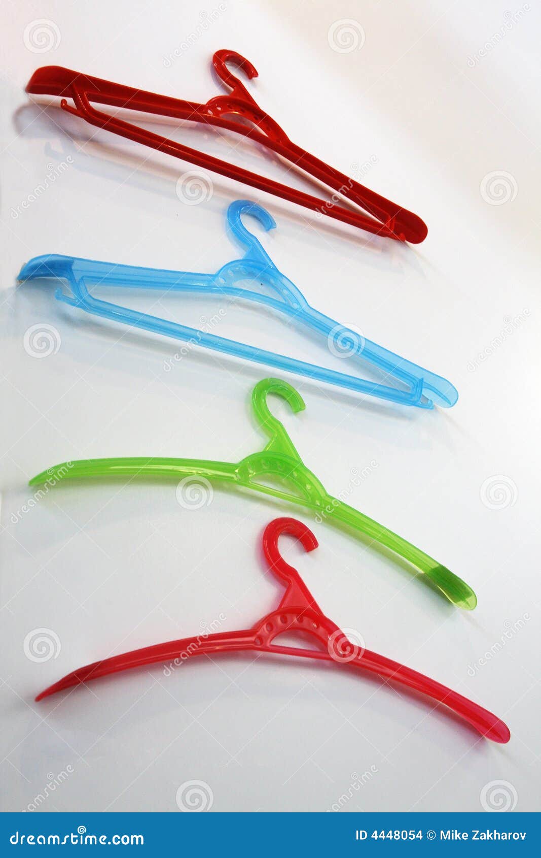 Colored coat hangers. stock photo. Image of boutique, shop - 4448054