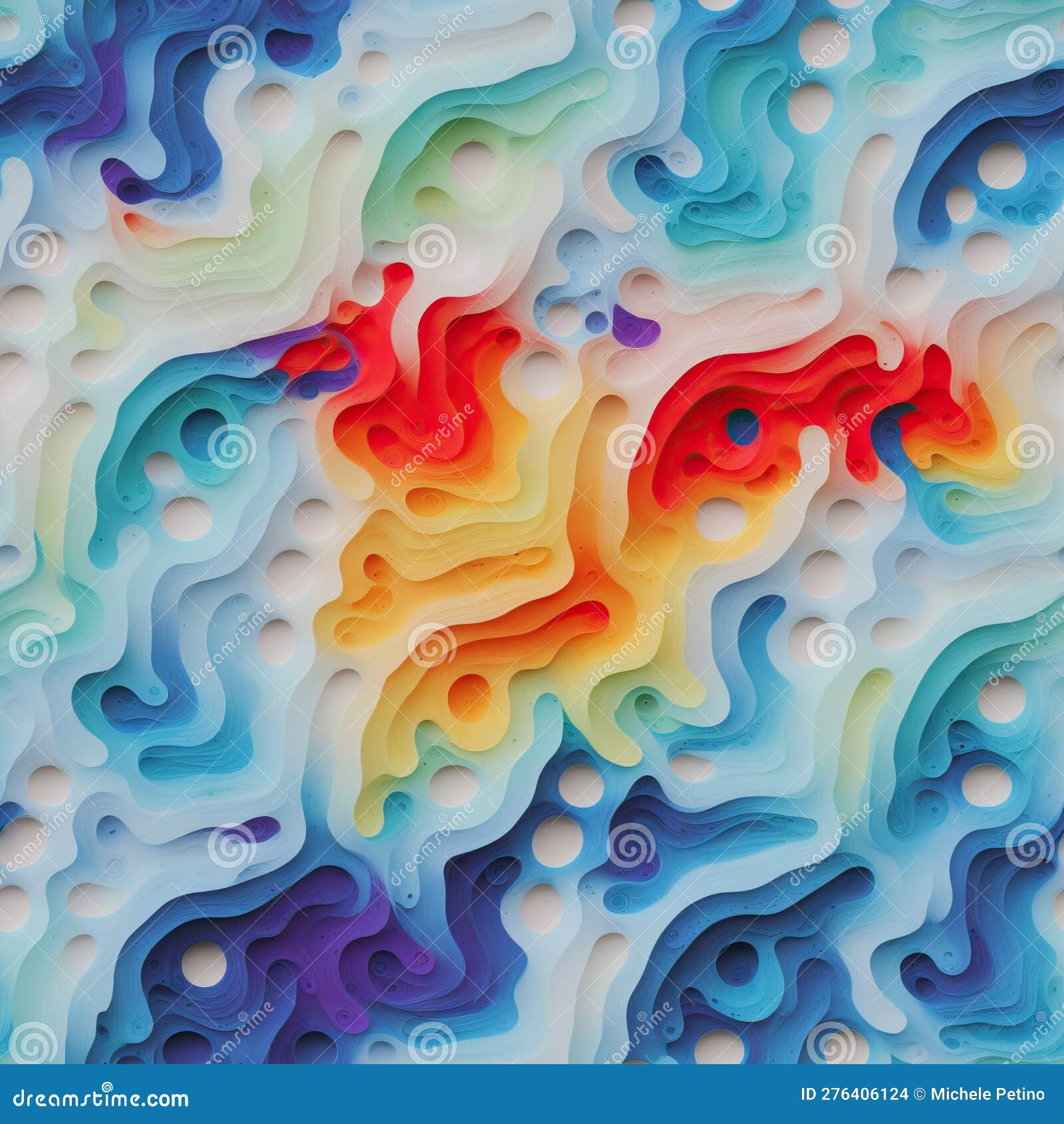 A Colored Coiling Background, Intricate Repeatable Pattern Stock ...