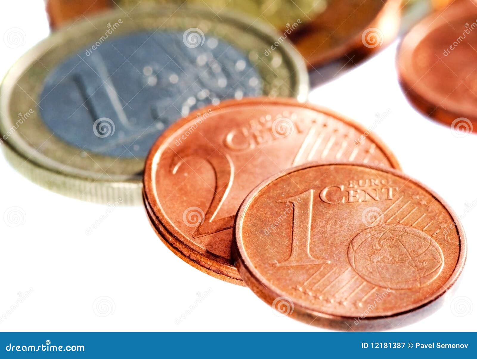 Colored coins stock image. Image of plan, cent, shadow - 12181387