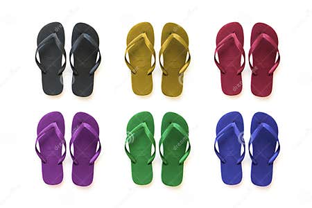 Colored collection Sandals stock image. Image of mangenta - 1094779