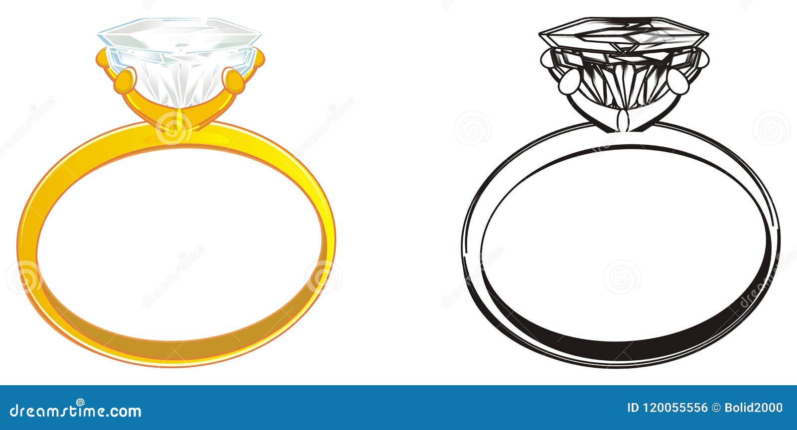 Two different rings stock illustration. Illustration of novel - 120055556
