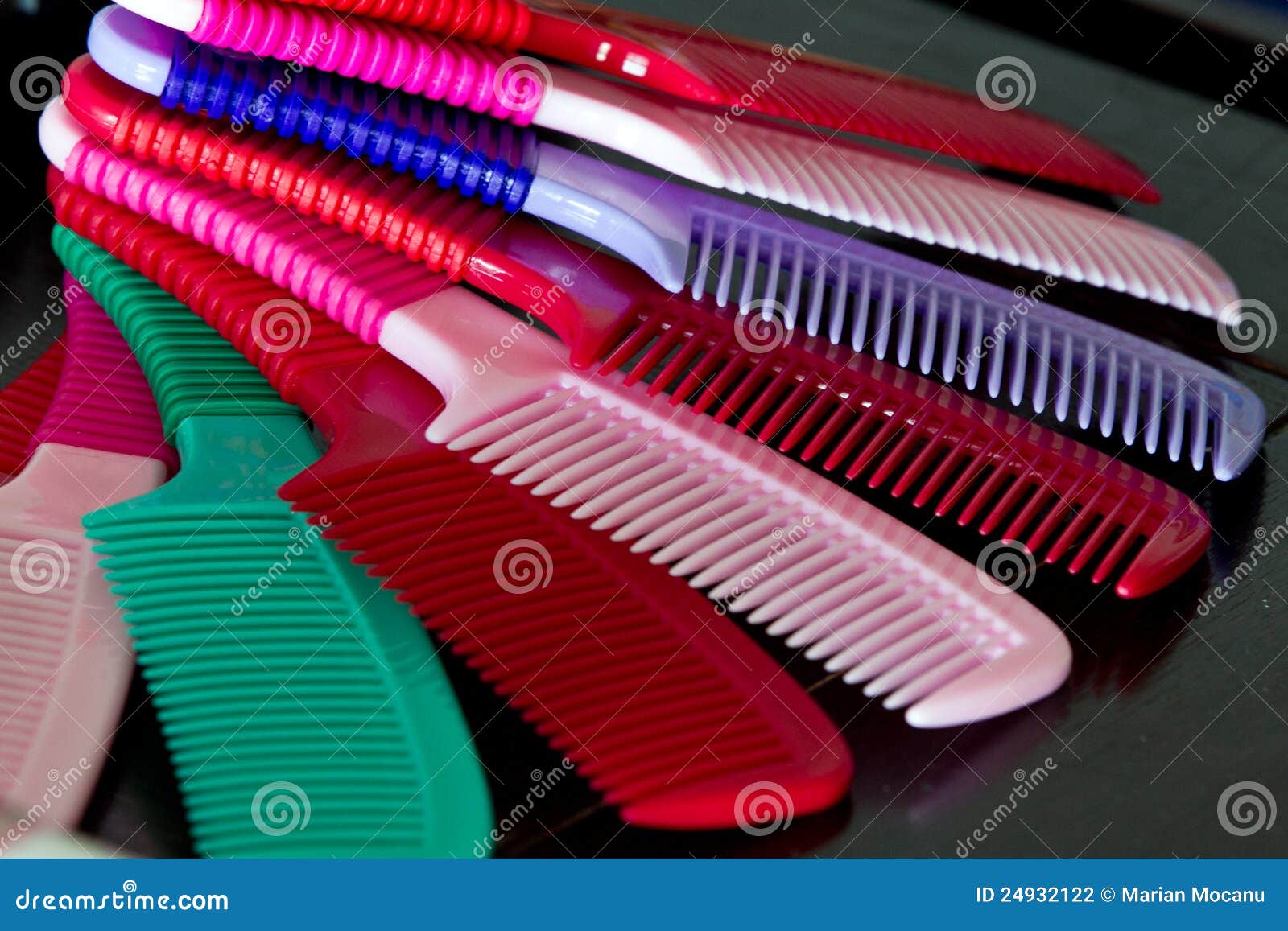 Colored combs stock photo. Image of hair, pink, hairbrush - 24932122