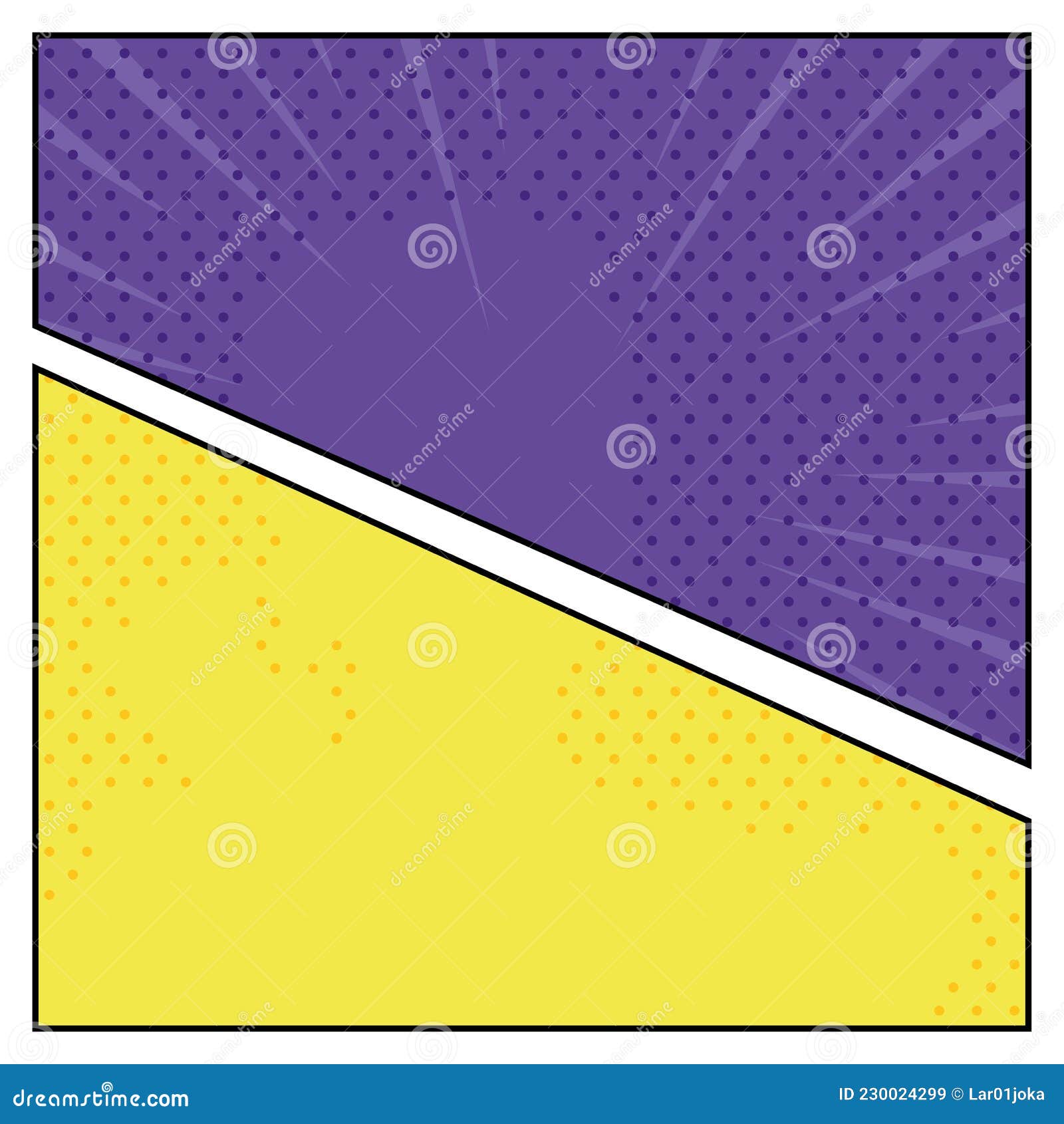 Colored Comic Page Background with Halftone Effects Stock Vector ...