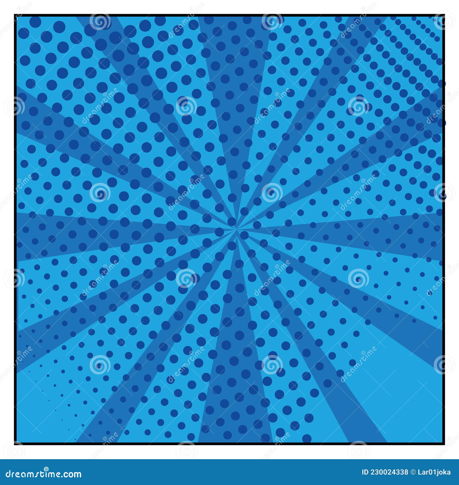 Colored Comic Page Background with Halftone Effects Stock Vector ...