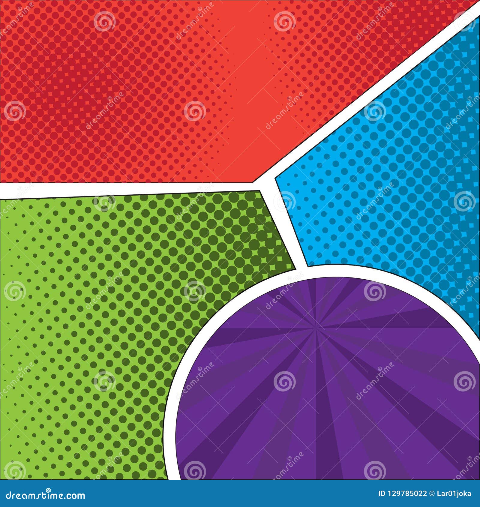 Colored comic page stock vector. Illustration of cartoon - 129785022