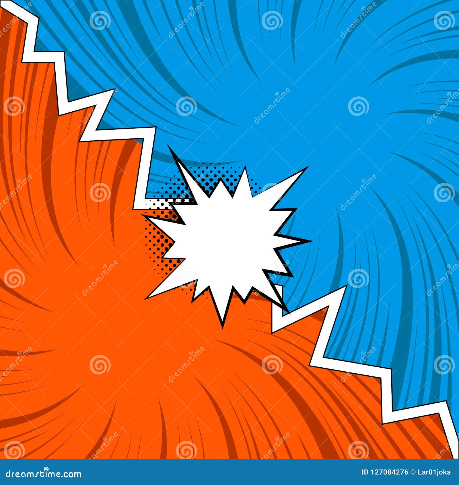 Colored Comic Pages with Halftone Effects Stock Vector - Illustration ...