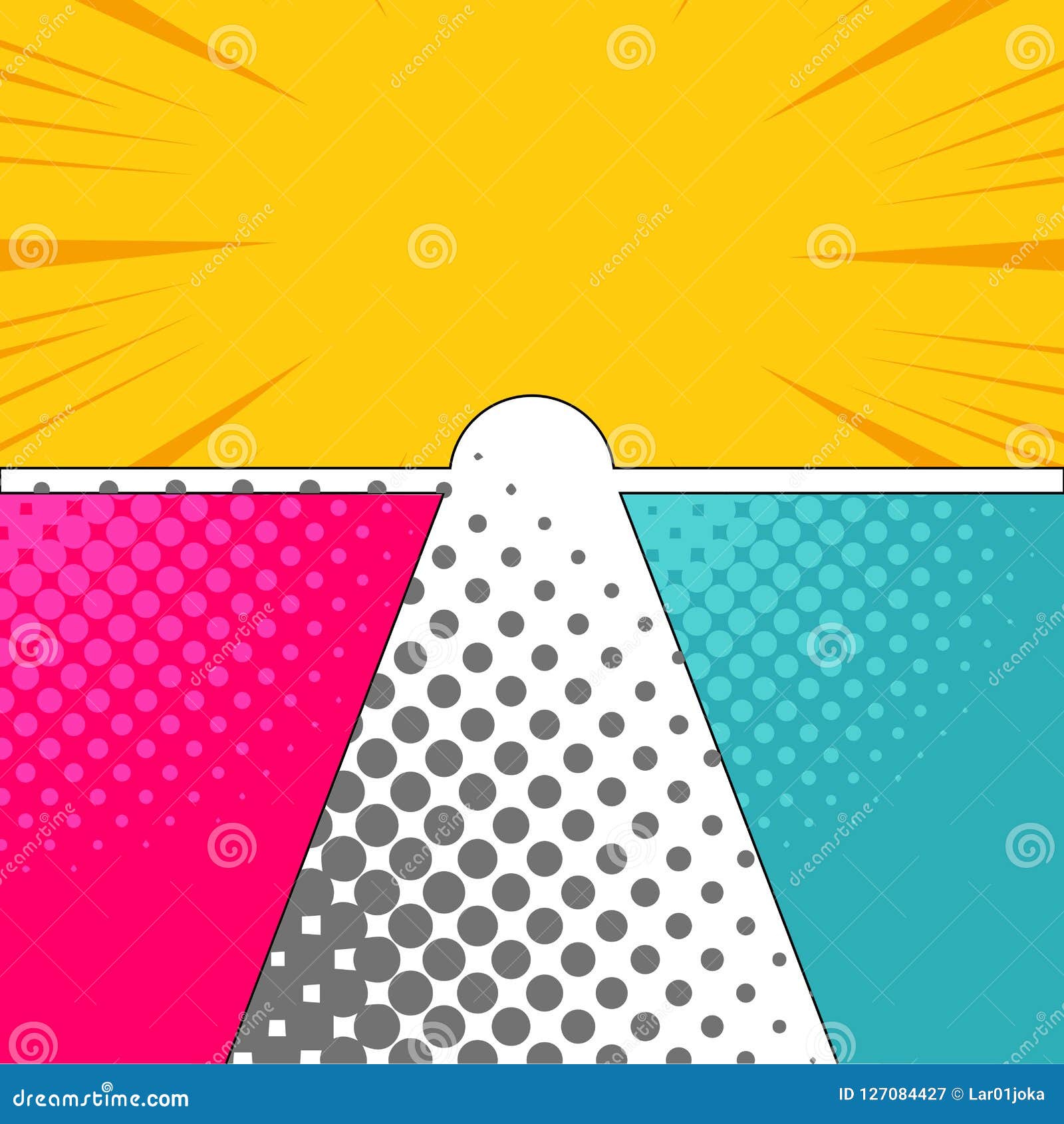 Colored Comic Pages with Halftone Effects Stock Vector - Illustration ...