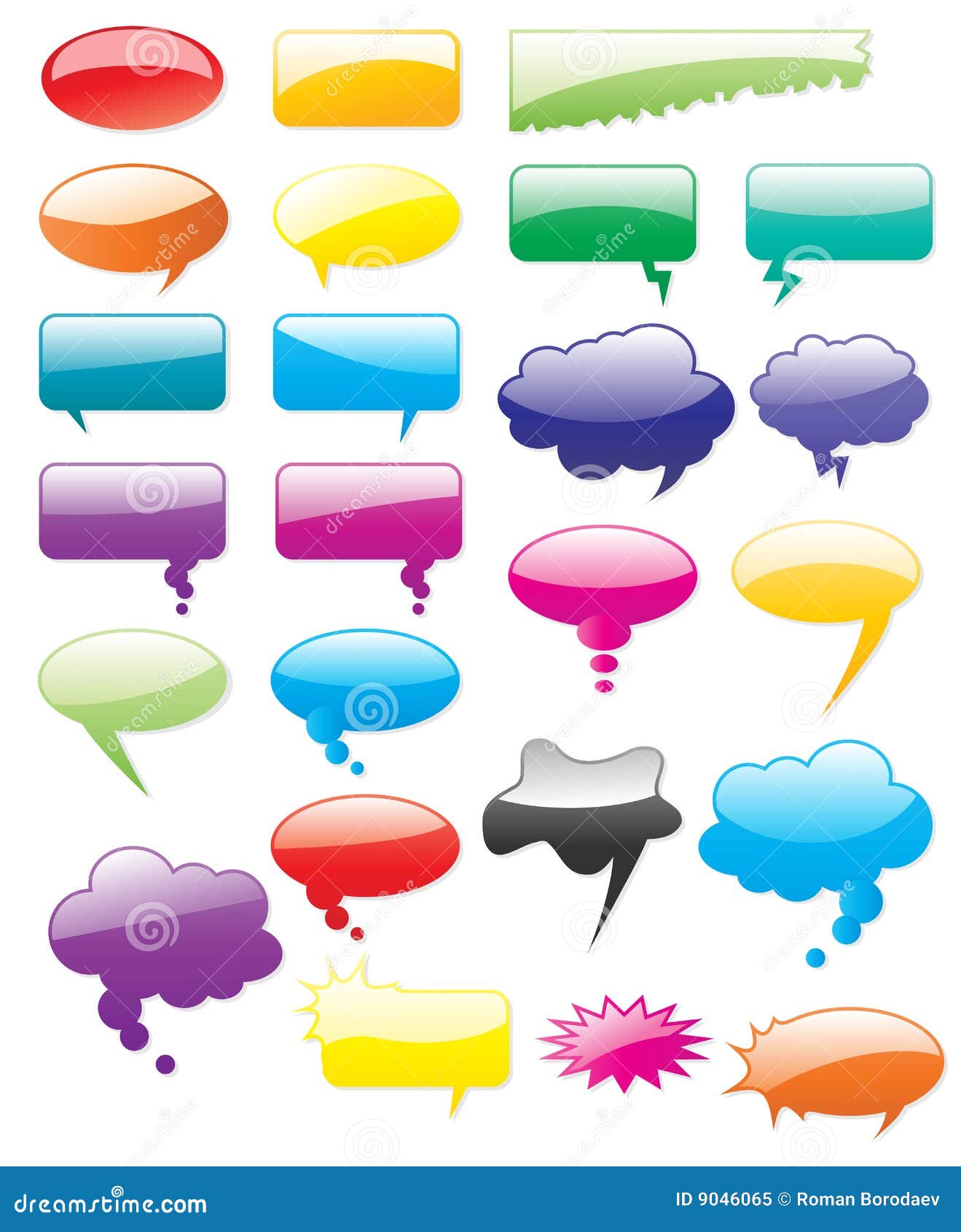 Comic Speak Talk Message Speech Bubble Illustration Shape Blank Element ...