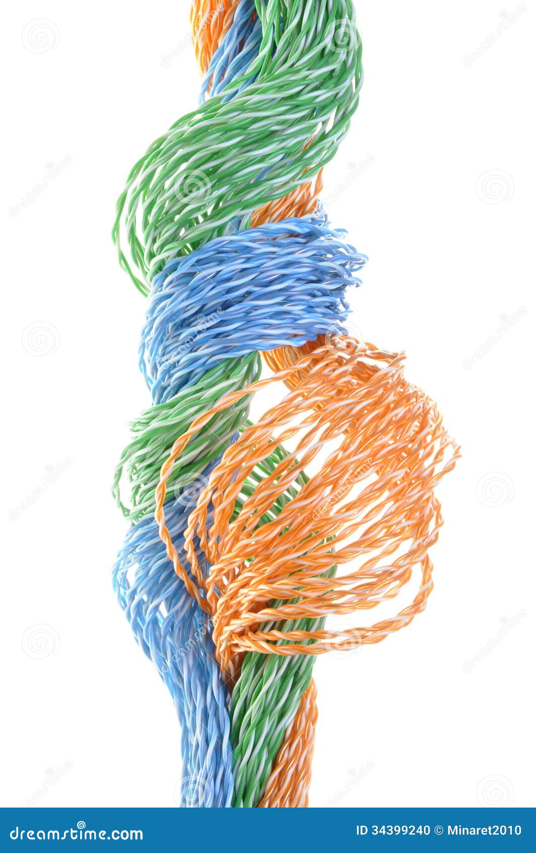 Colored computer cables stock photo. Image of ethernet - 34399240