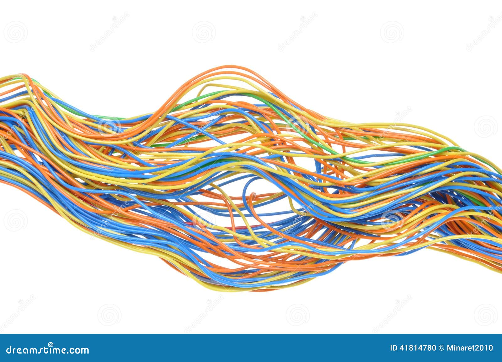 Colored computer cables stock photo. Image of cabling - 41814780