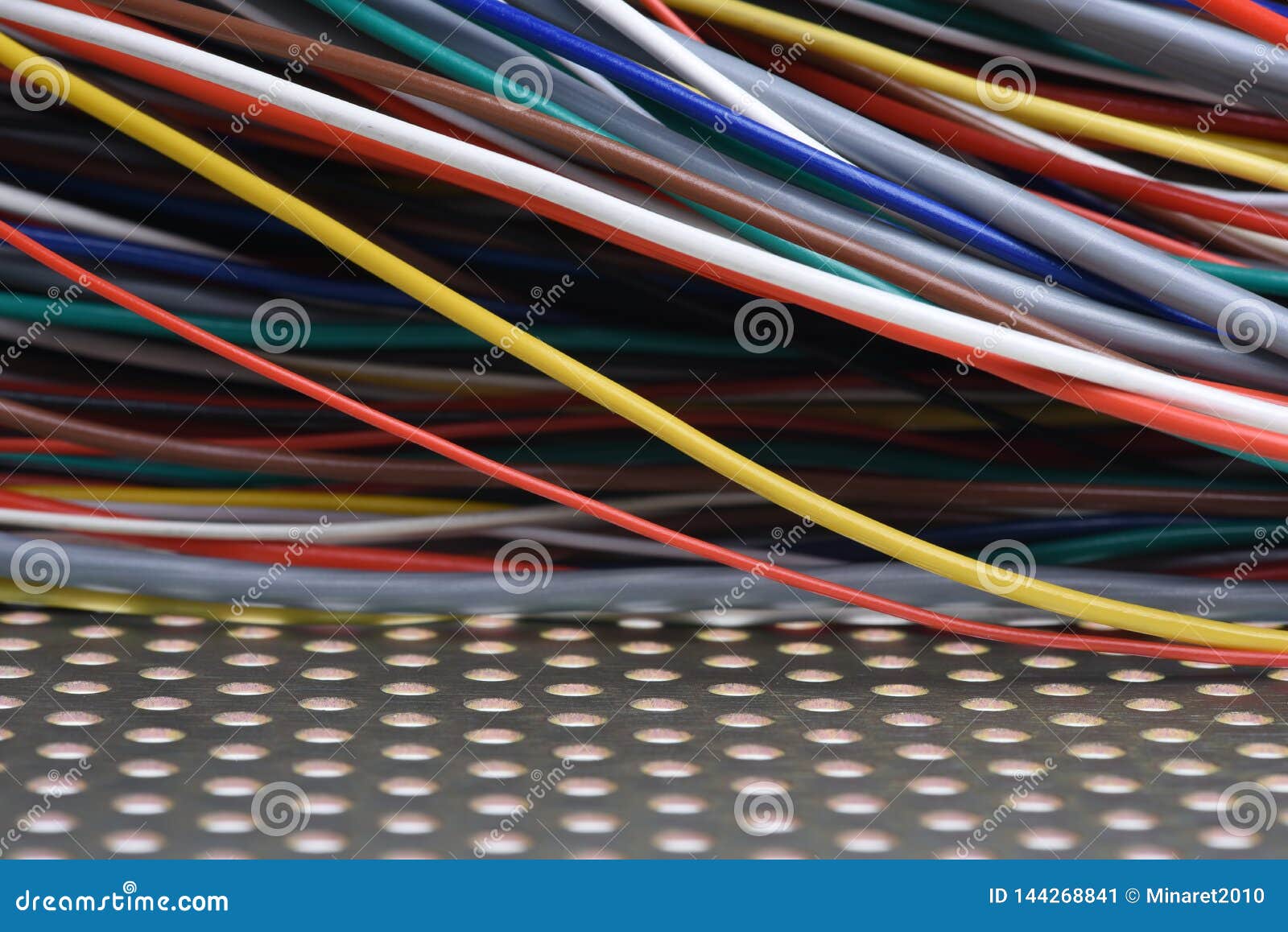 Colored Computer Electric Cables Stock Image - Image of communication ...