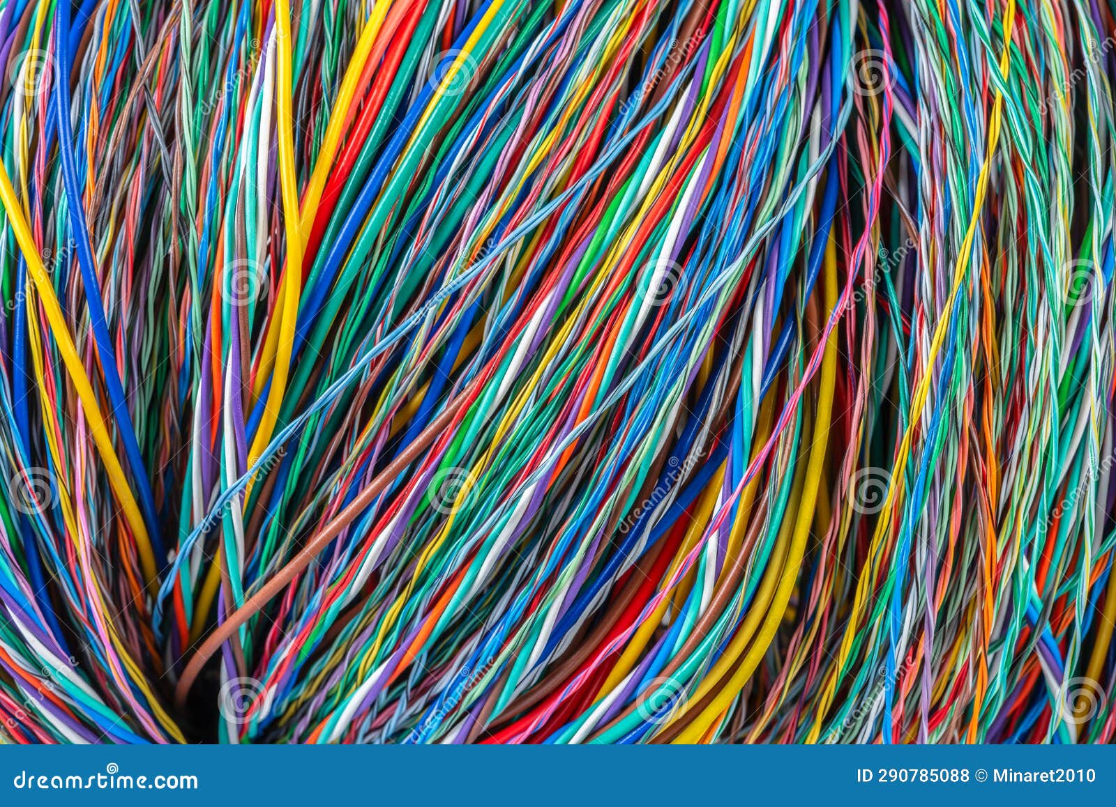Colored Computer Electrical Cable Wire Stock Photo - Image of computer ...