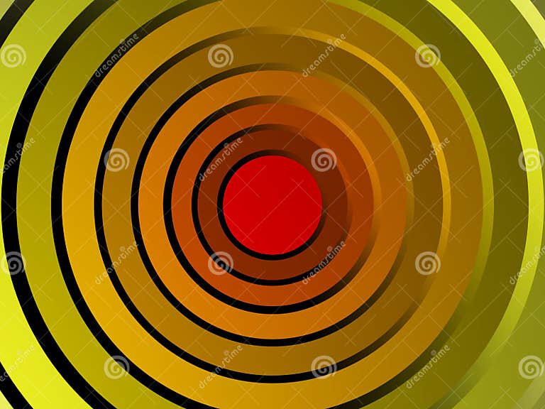 Colored Concentric Circles Made in 3D Stock Illustration - Illustration ...