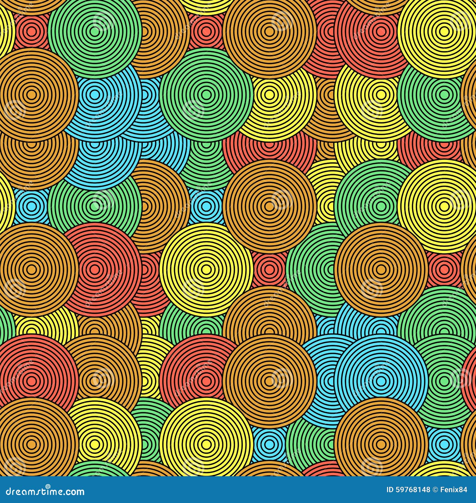 Colored concentric circles stock vector. Illustration of communications ...