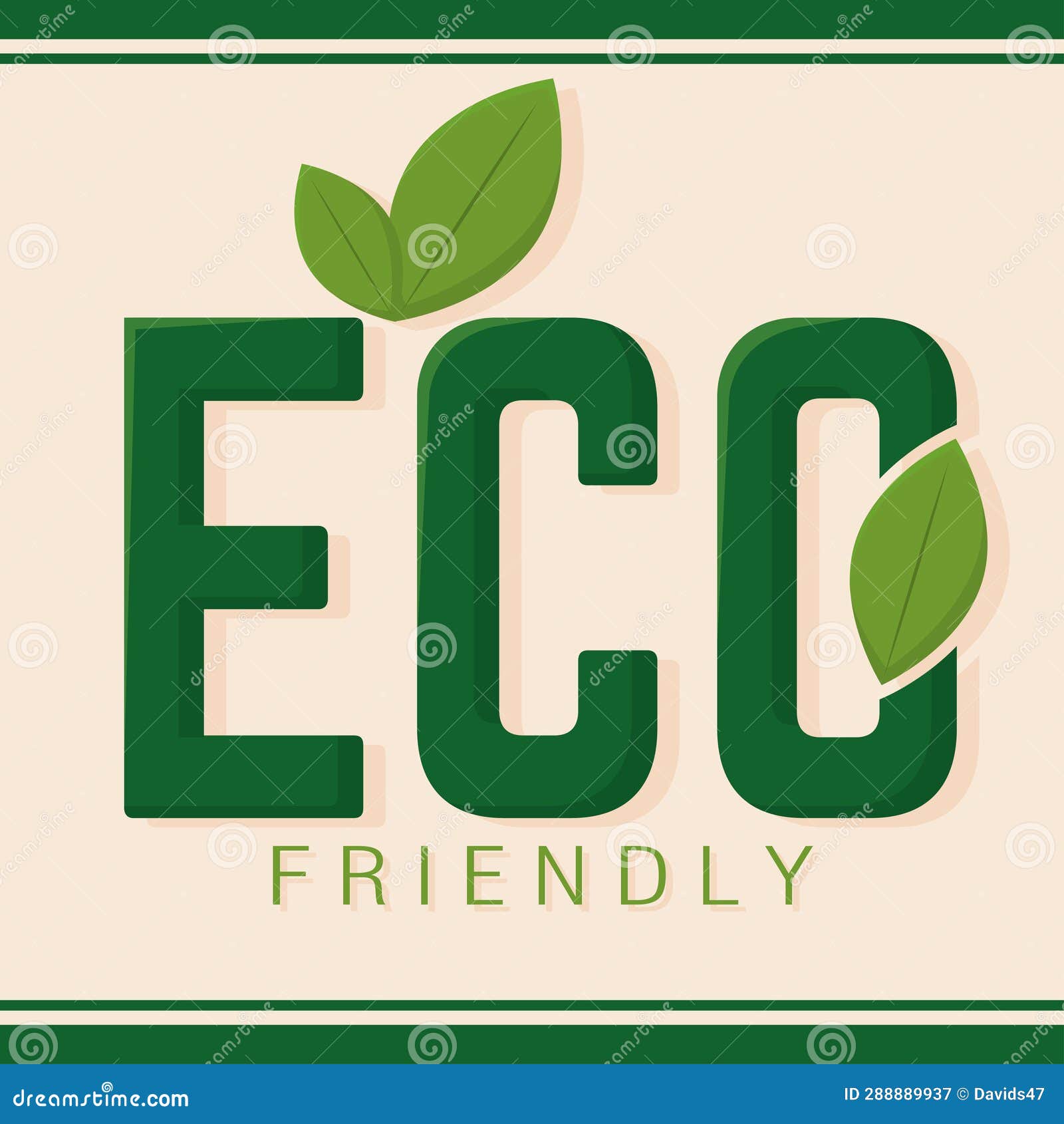 Colored Concept Eco Friendly Poster Vector Stock Illustration ...