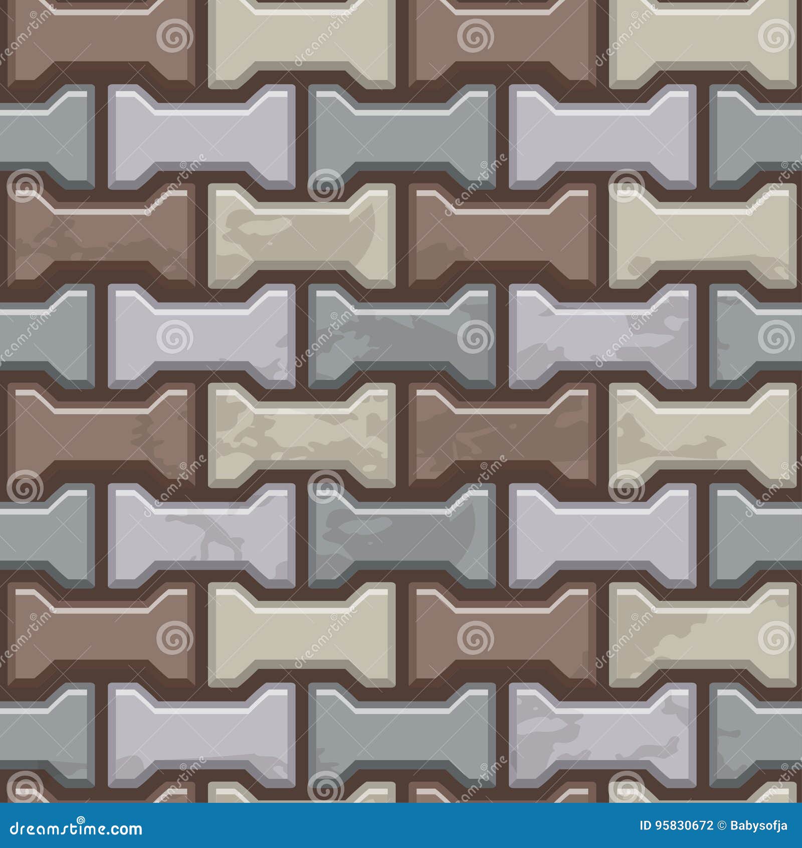 Colored Concrete H Shaped Paving Slabs Surface. Seamless Texture Stock ...