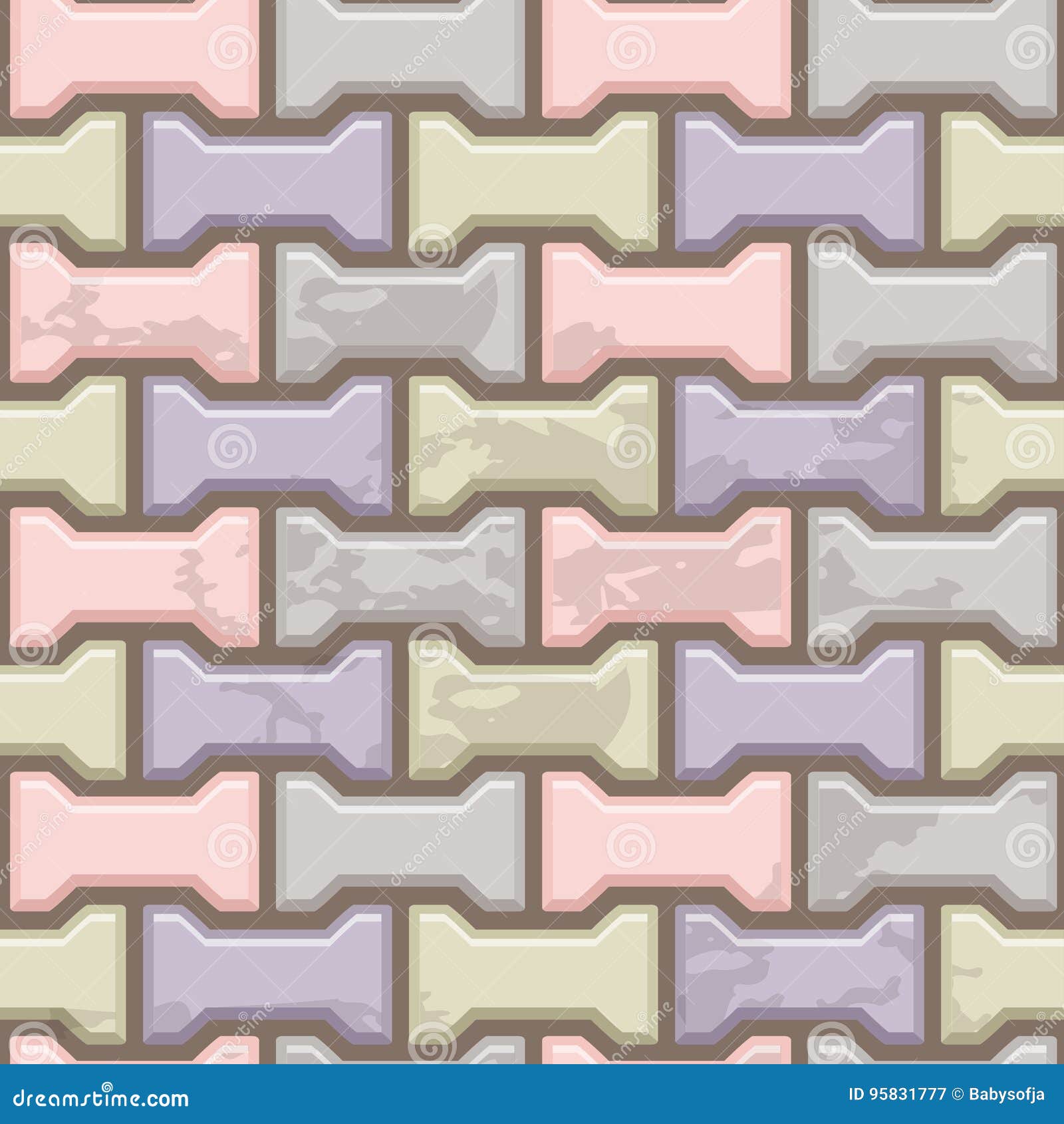 H Shaped Paving Slabs Surface. Seamless Texture Vector Illustration ...