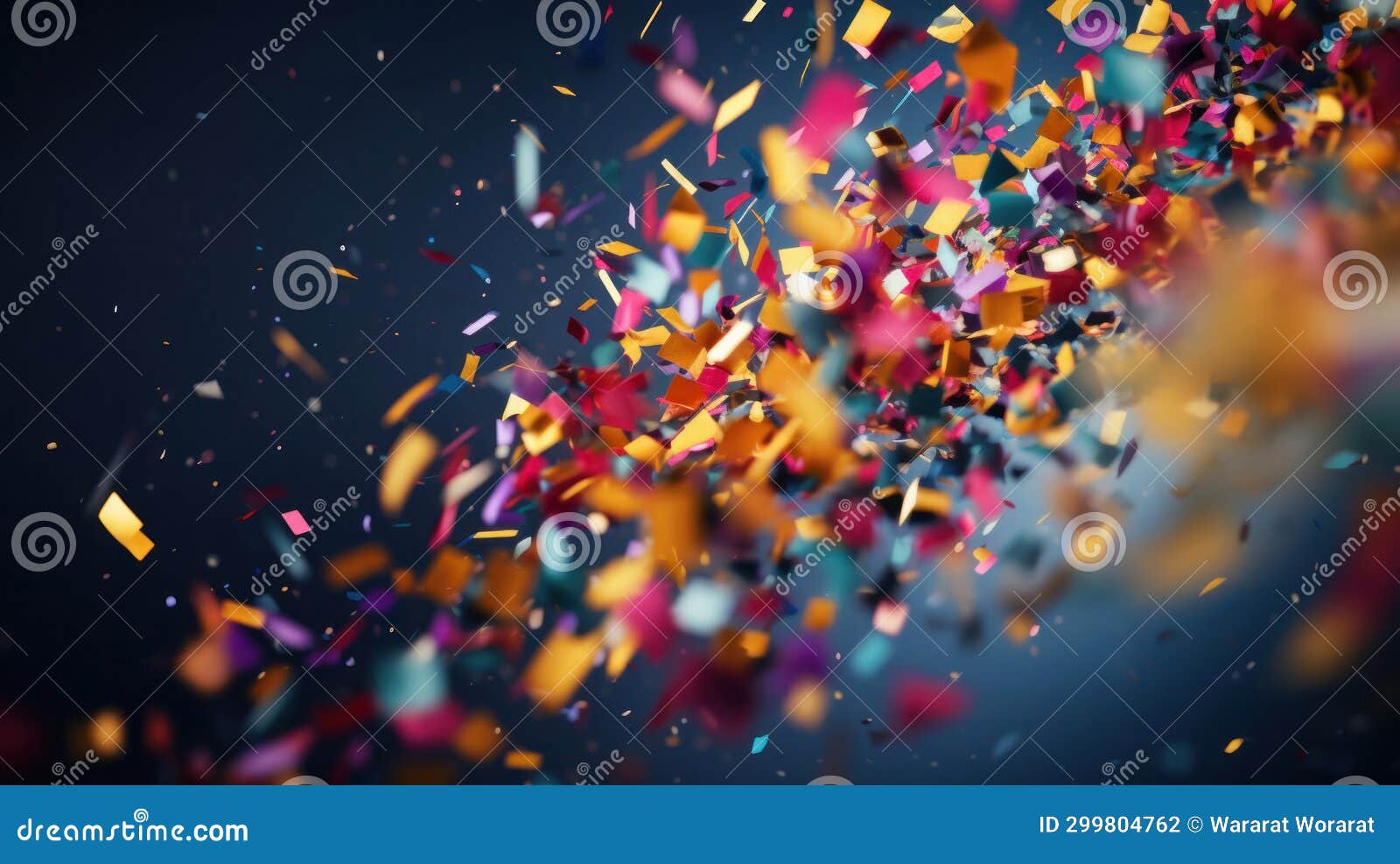Colored Confetti Exploding Party Popper on Studio Background Stock ...