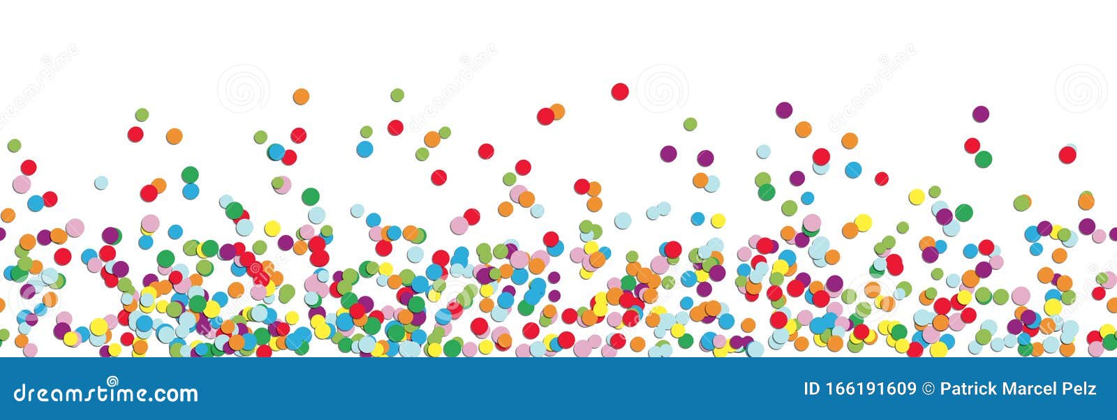 Colored Confetti on Lower Border with Free Space for Text Stock Vector ...
