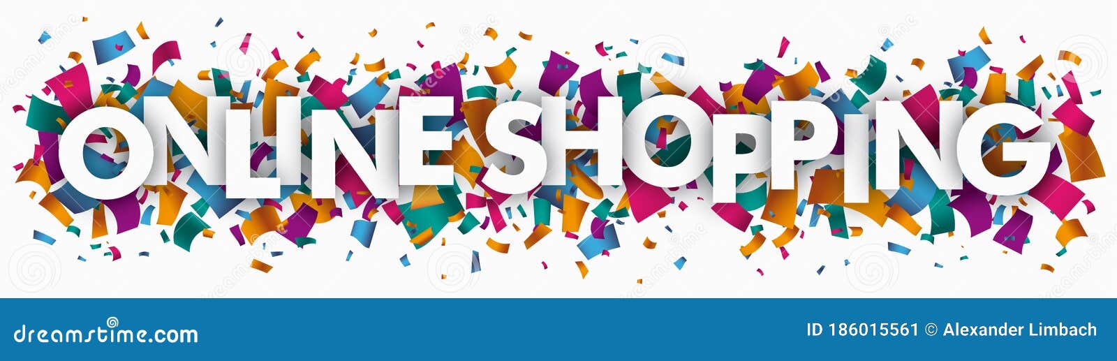 Colored Confetti Online Shopping Stock Vector - Illustration of ...