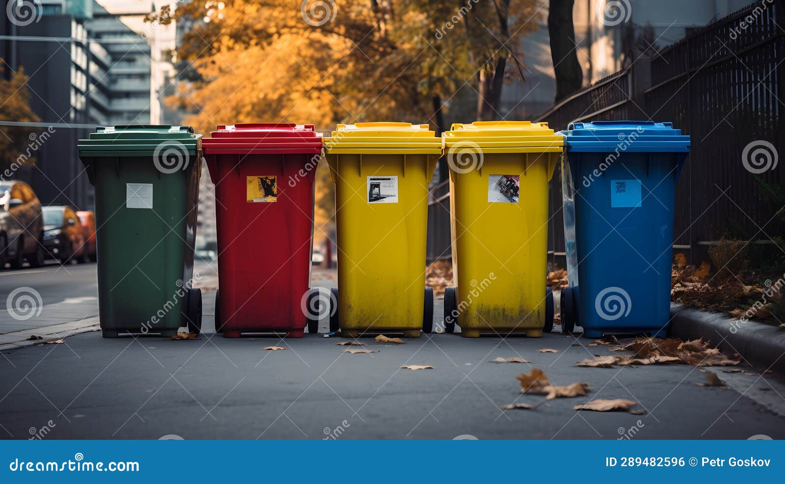 Separating Garbage into Different Containers Stock Photo - Image of ...