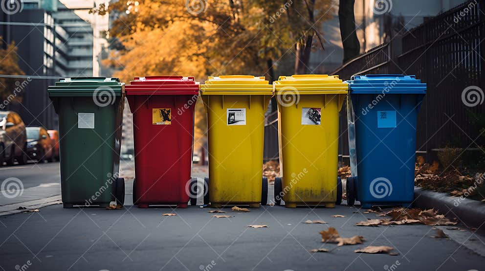 Separating Garbage into Different Containers Stock Photo - Image of ...