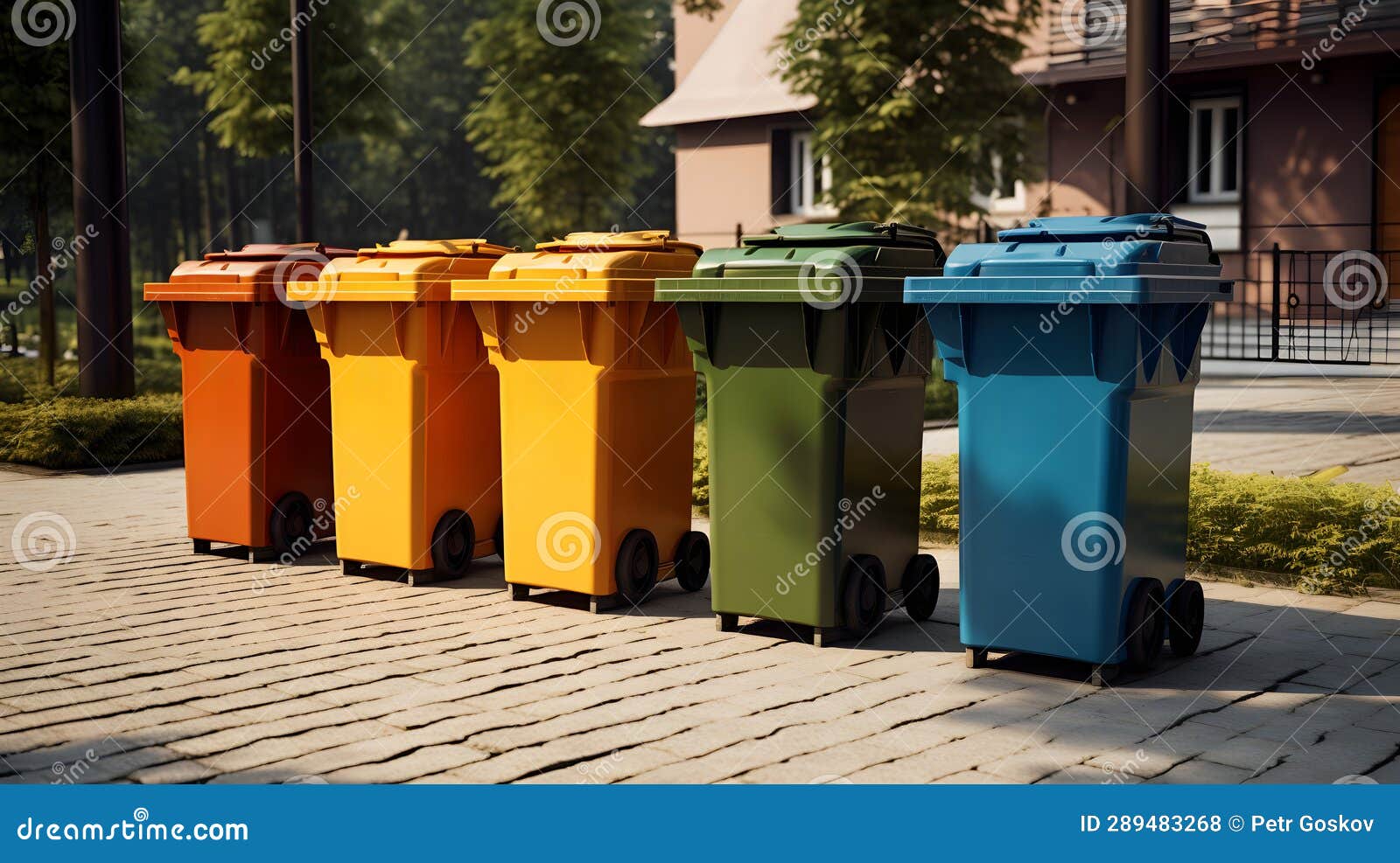 Separating Garbage into Different Containers Stock Photo - Image of ...
