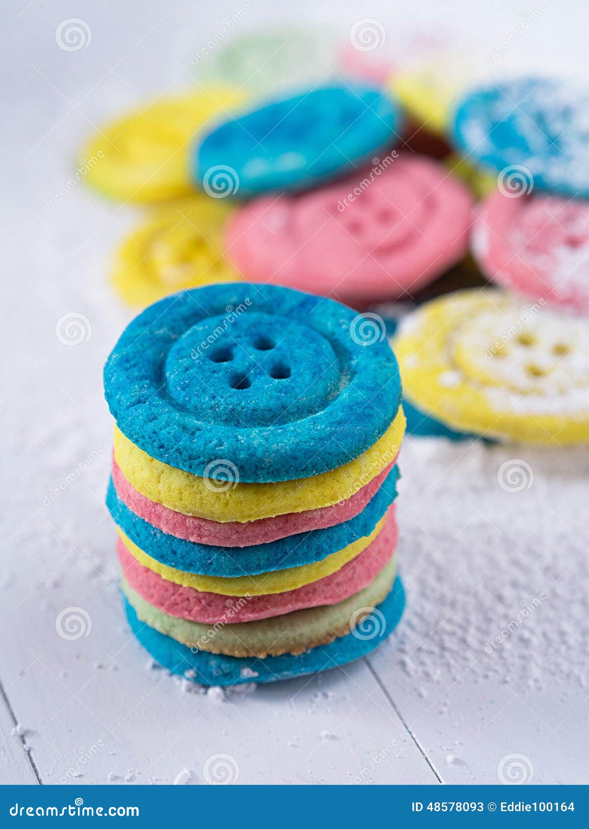 Colored cookies stock image. Image of little, cake, crust - 48578093