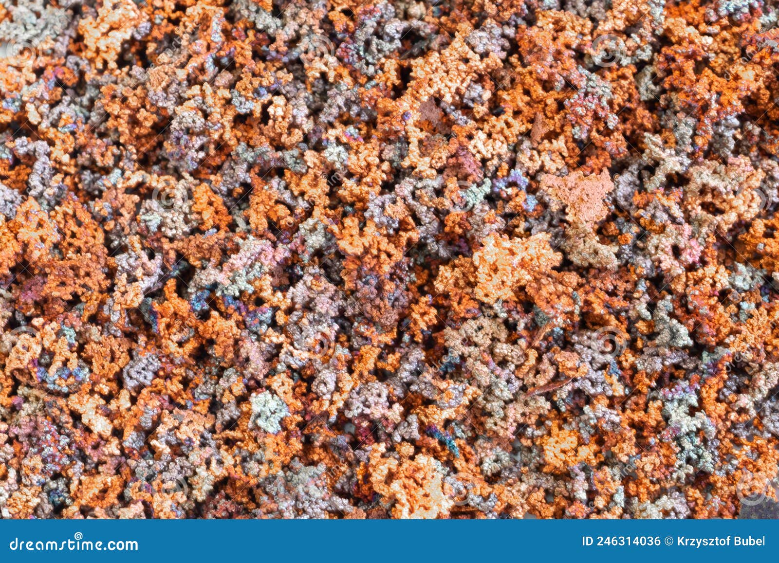 Colored Copper Crystals with a Visible Texture. Background Stock Photo ...
