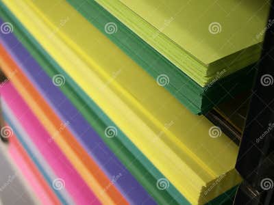 Colored copy paper stock photo. Image of papers, green - 275658