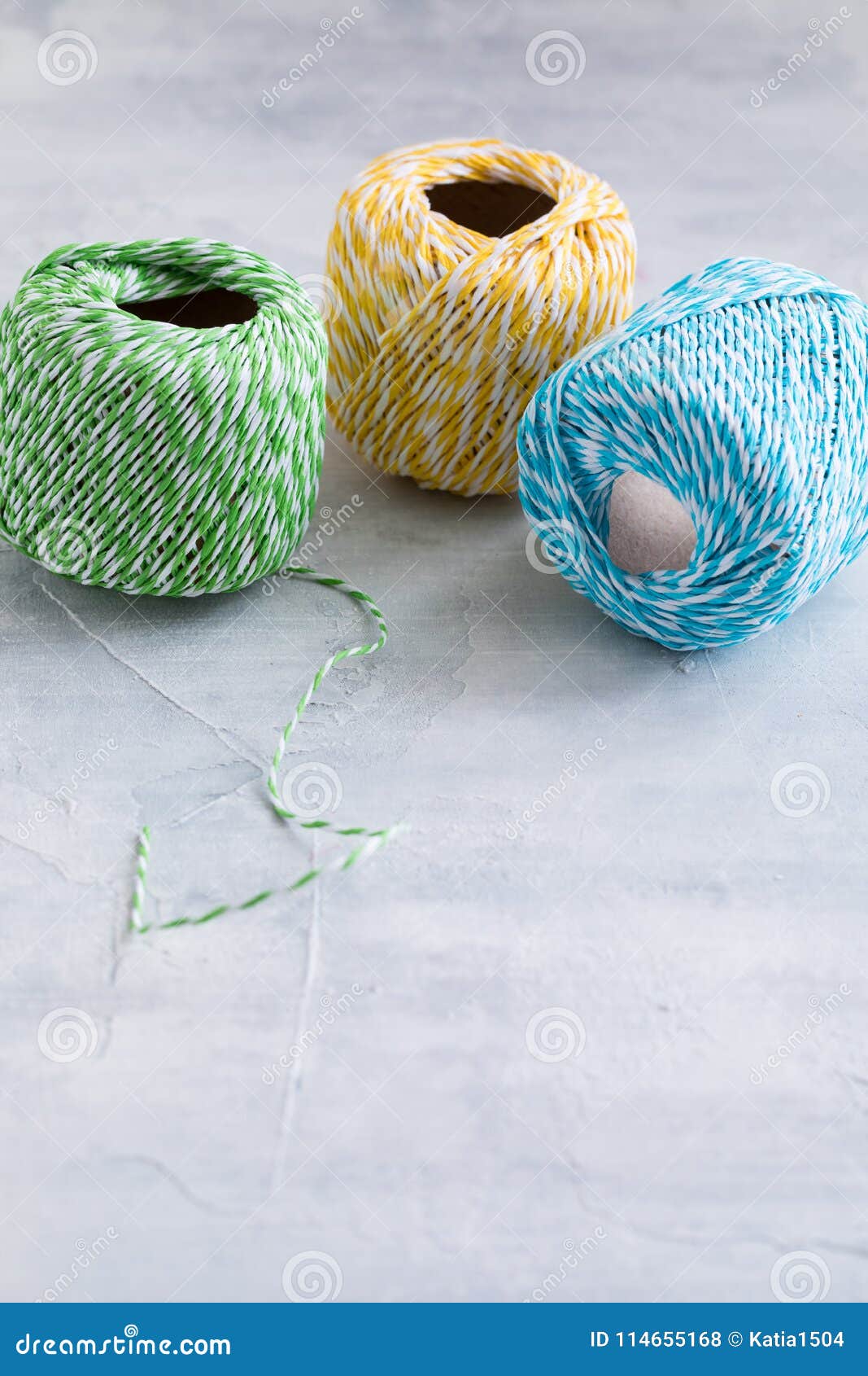 Colored Cords, Present Wrapping and Packing Material Stock Photo ...