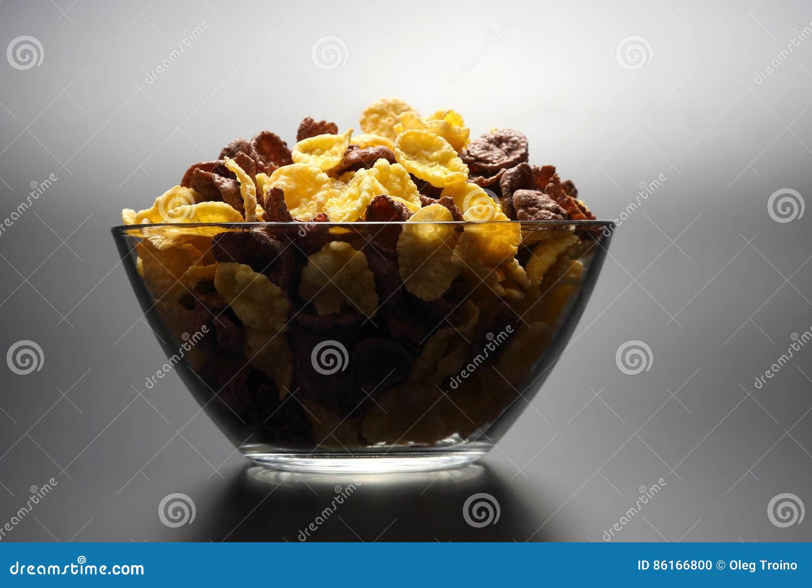 Colored Corn Flakes in a Bowl Stock Photo - Image of healthy, dish ...