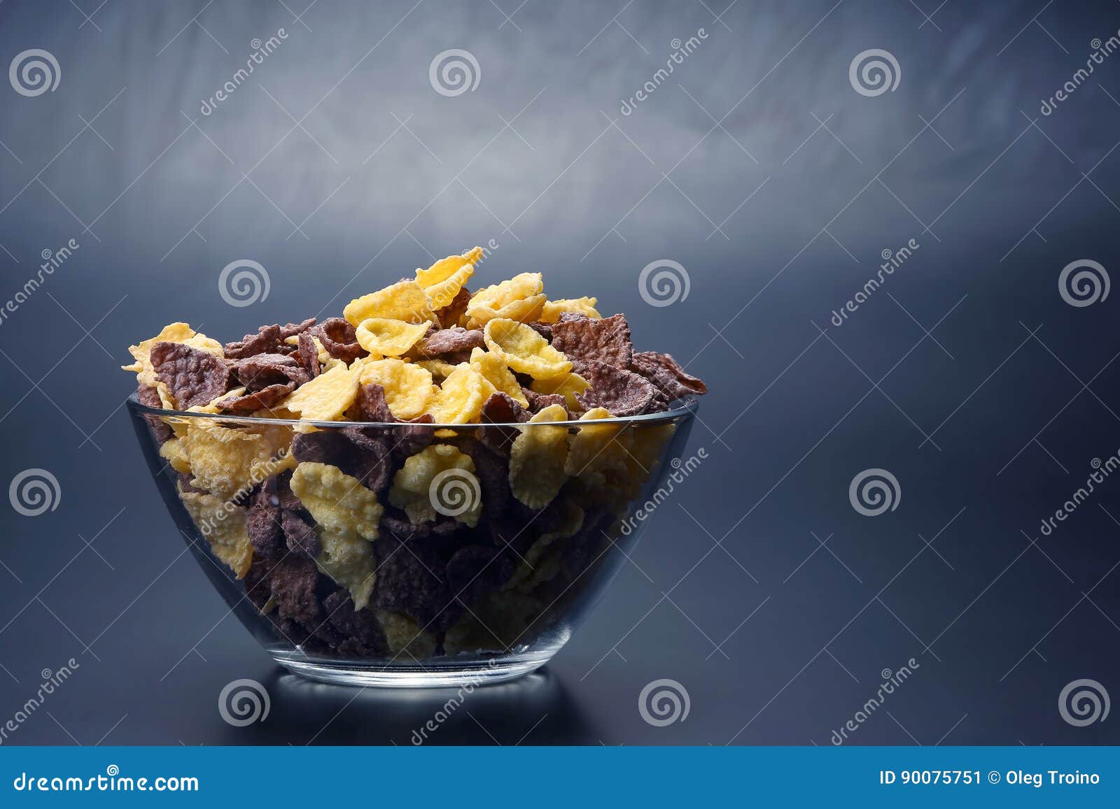 Colored Corn Flakes in a Bowl Stock Image - Image of dessert, milk ...