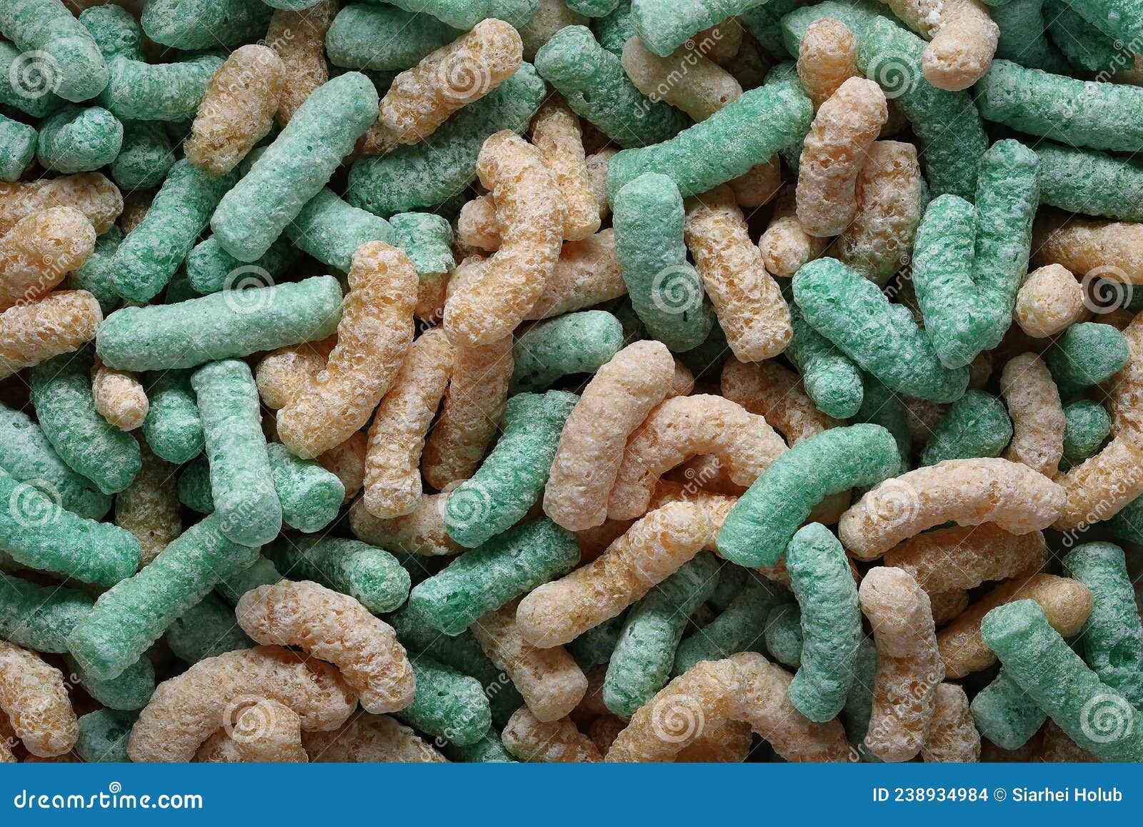 Colored Corn Sticks Close-up Top View. Background and Textures. Stock ...