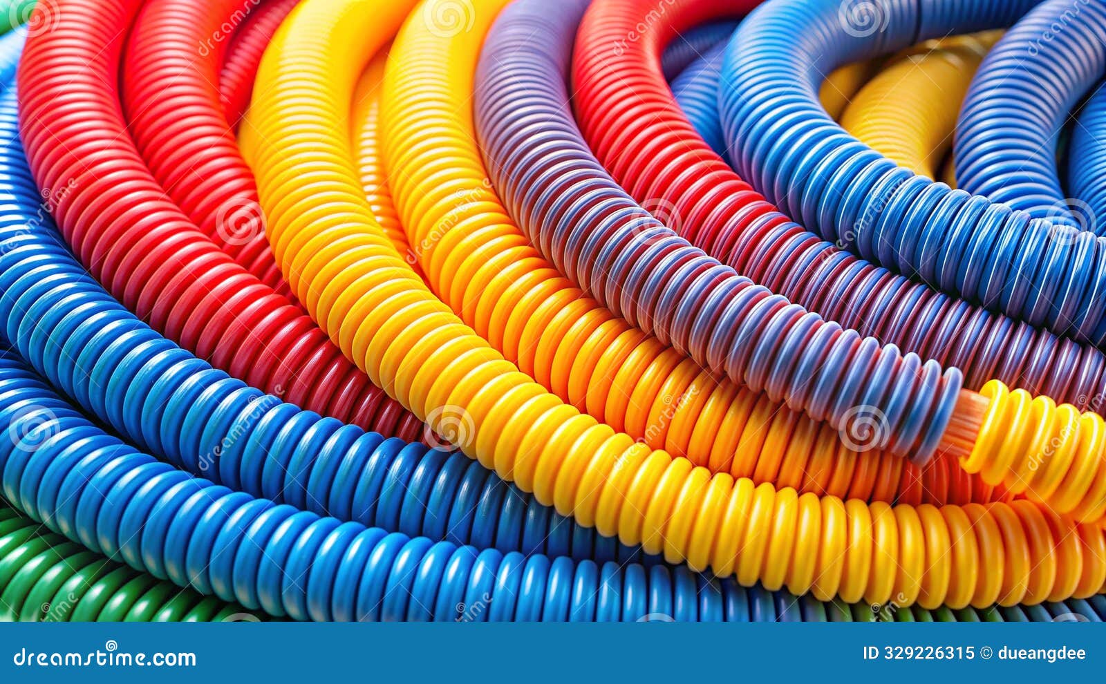 Colored Corrugated Pipe for Installation of Electrical Cable Plastic ...